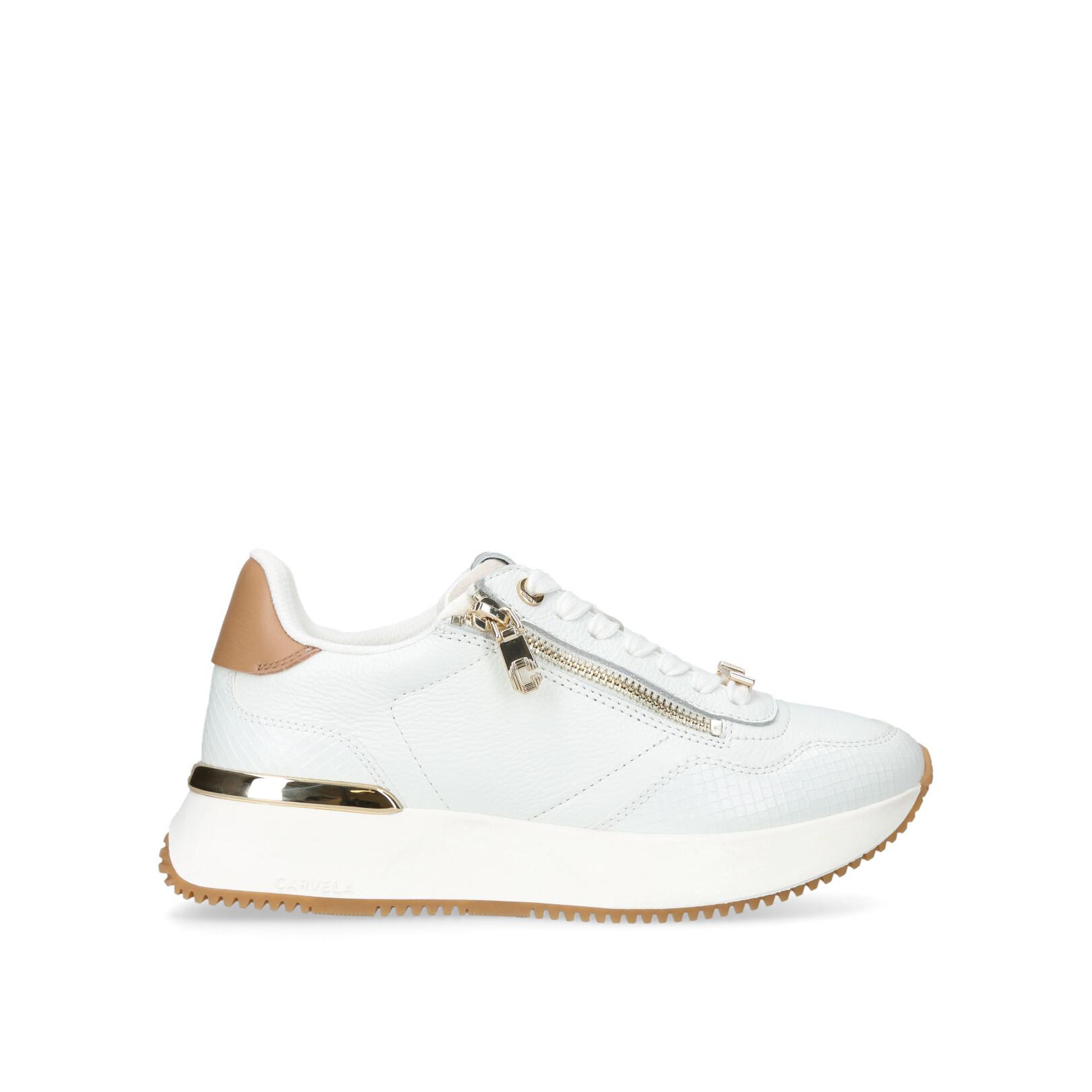 Carvela Leather Flare Zip Sneakers