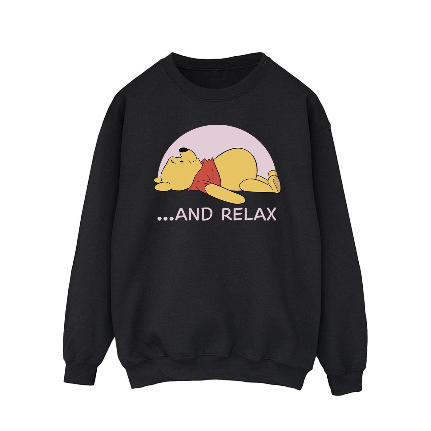 Disney Mens Winnie The Pooh Relax Sweatshirt (Black)