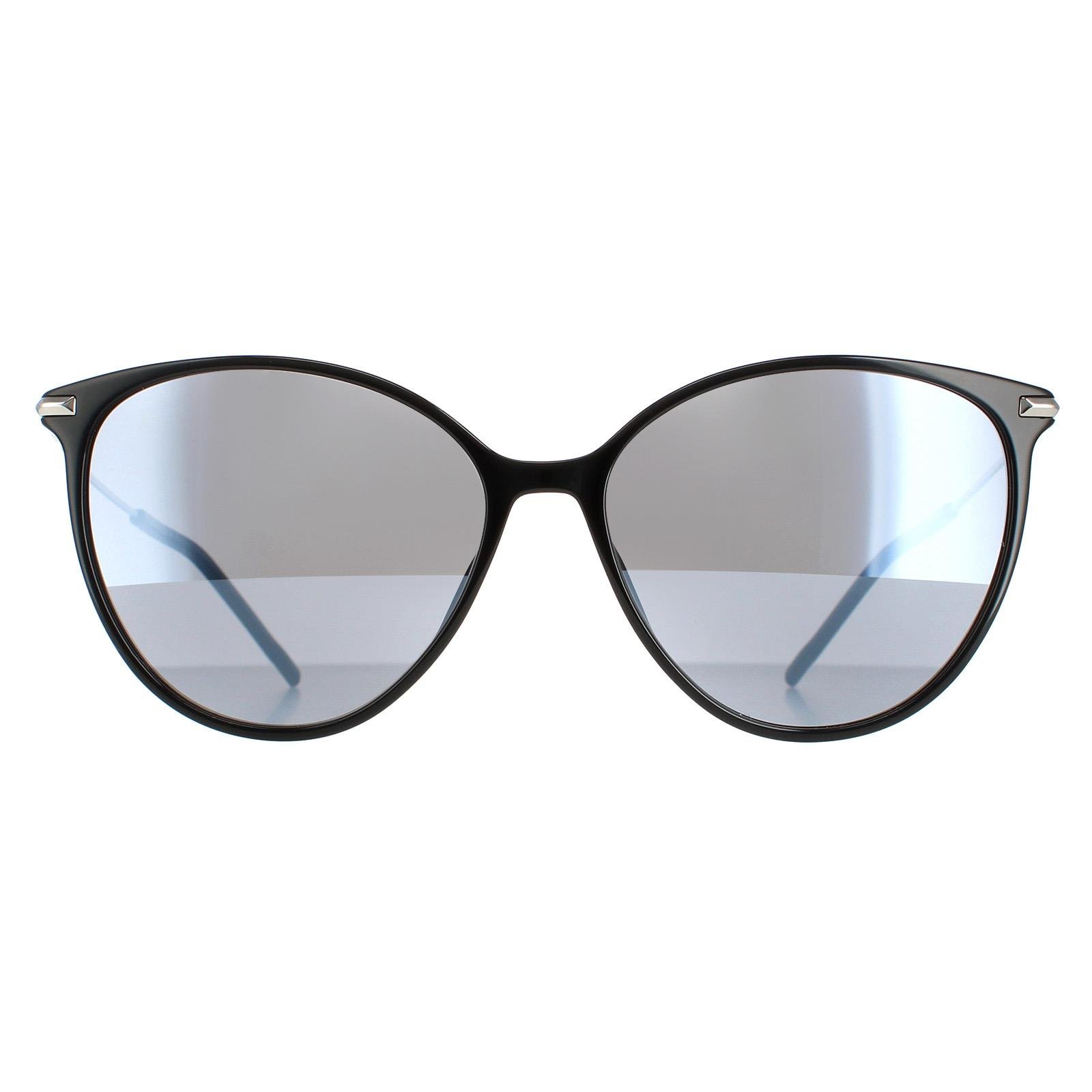 Hugo Boss Round Mens Black Silver Mirror BOSS 1272/S