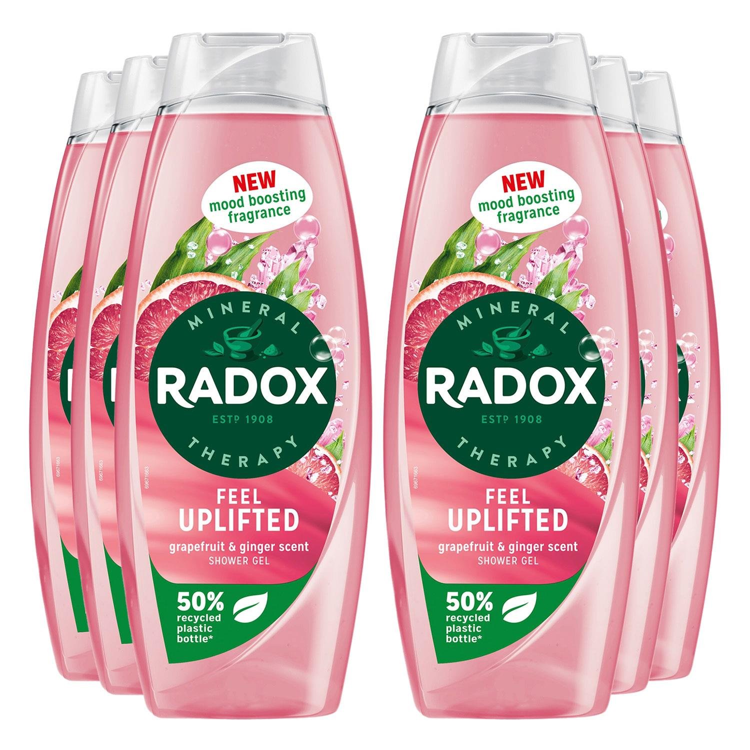 Radox Shower Gel Feel Uplifted With Grapefruit & Ginger Scent 675 ml, 6 ...