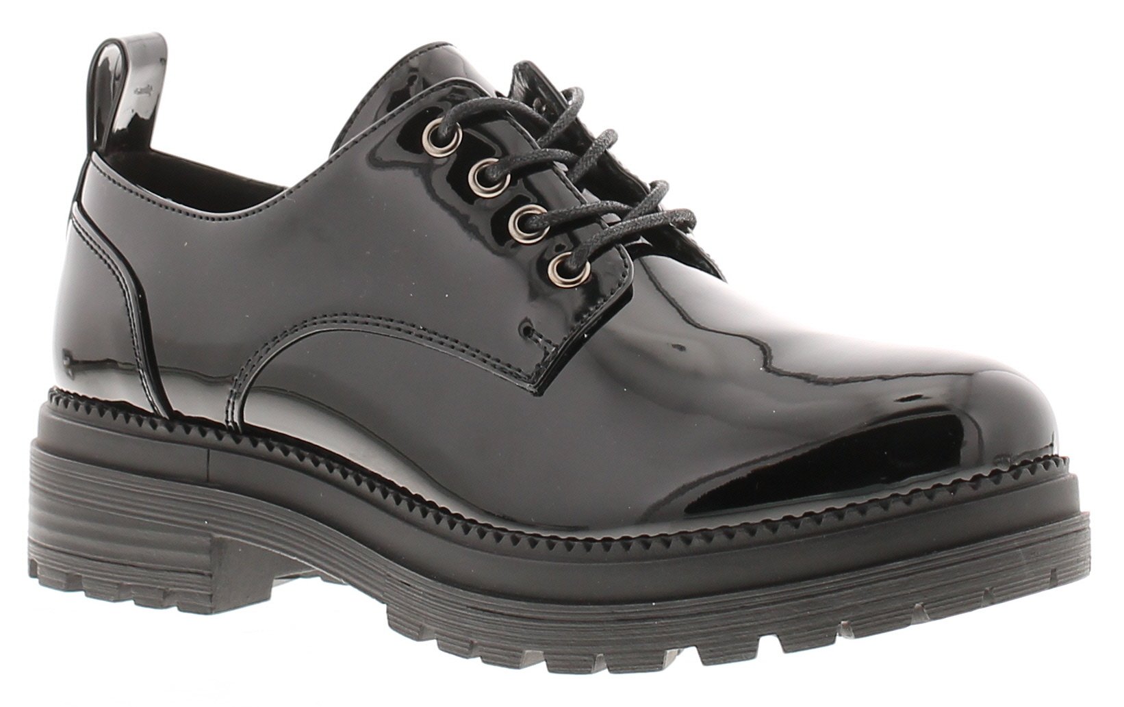 Apache Womens Shoes Work School Kilroy Lace Up black patent