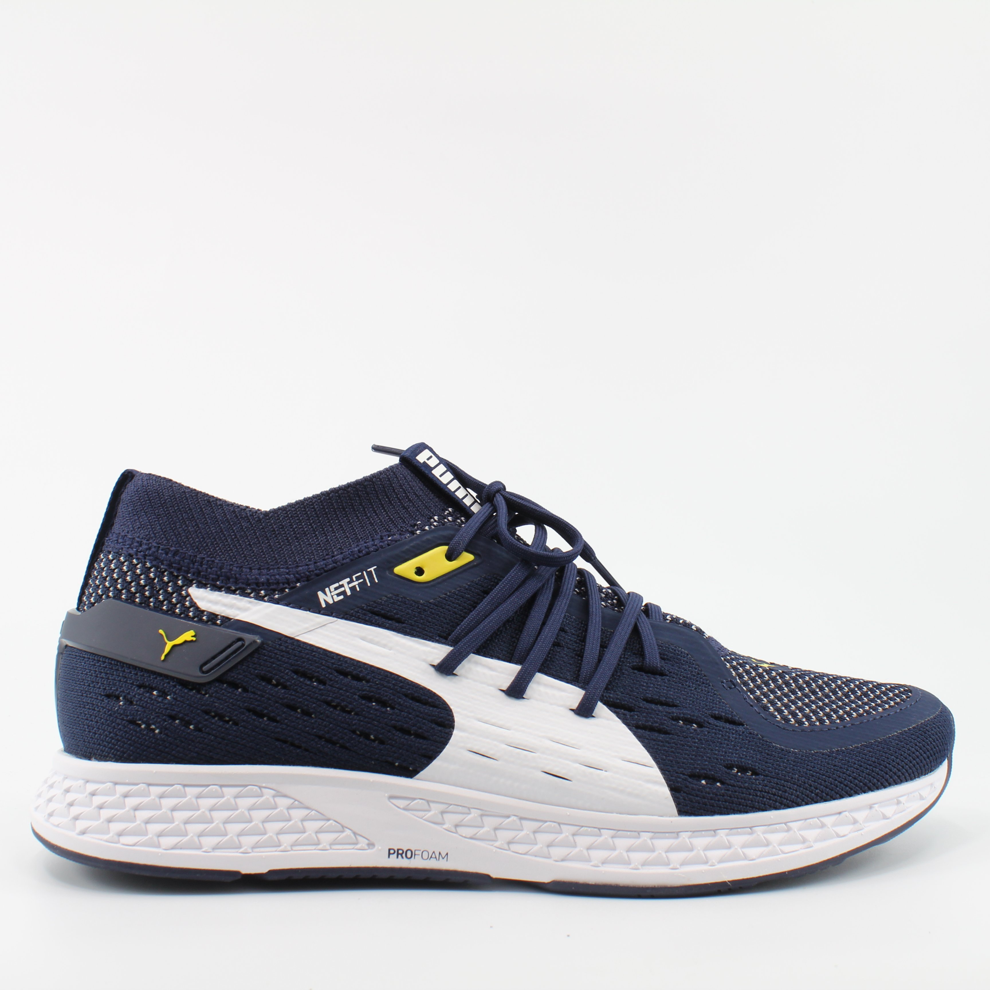 Puma Speed 500 Navy Textile Mens Lace Up Trainers 192253 01