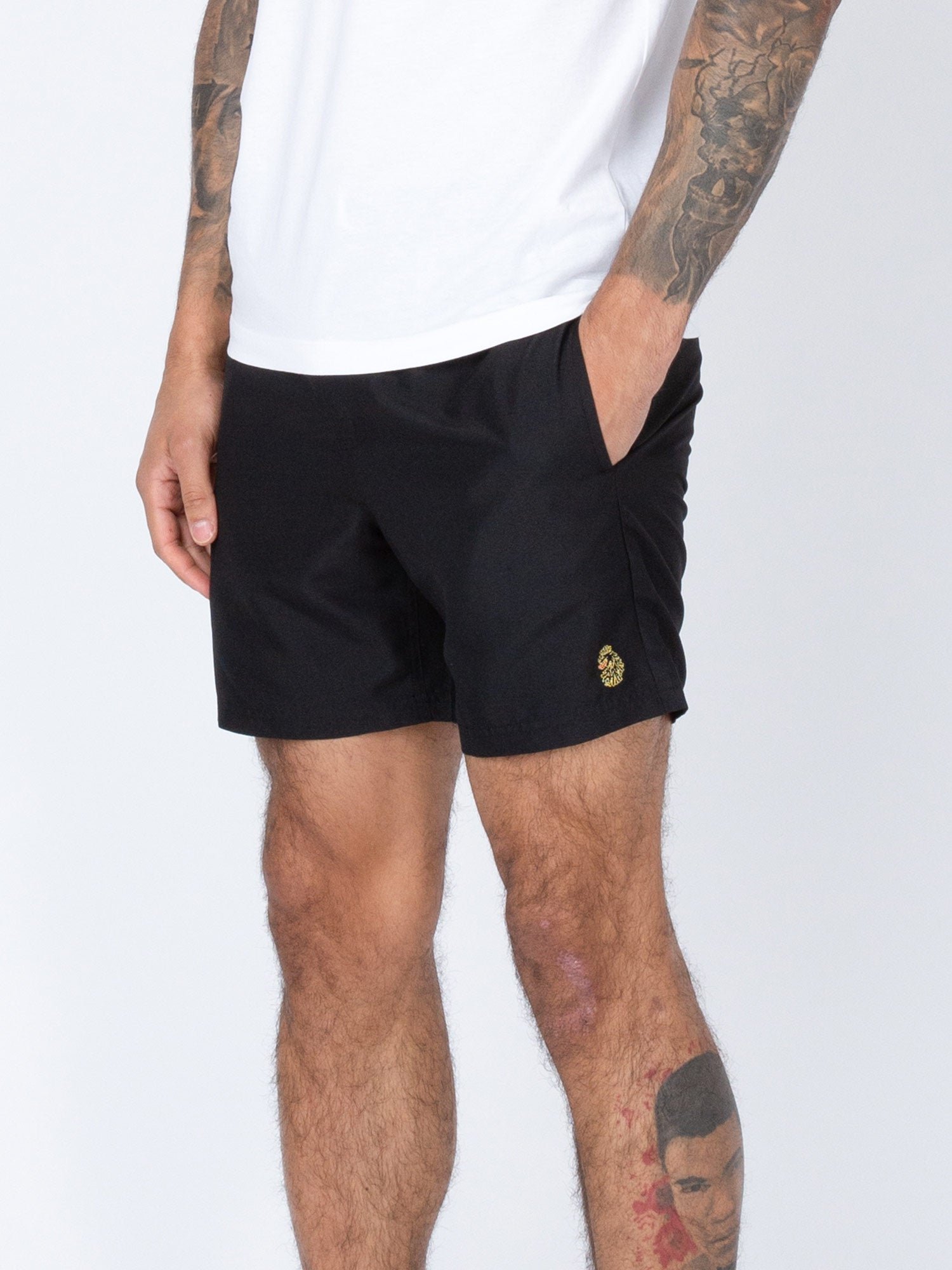Luke 1977 Men's Core Lion Swim Shorts in Black