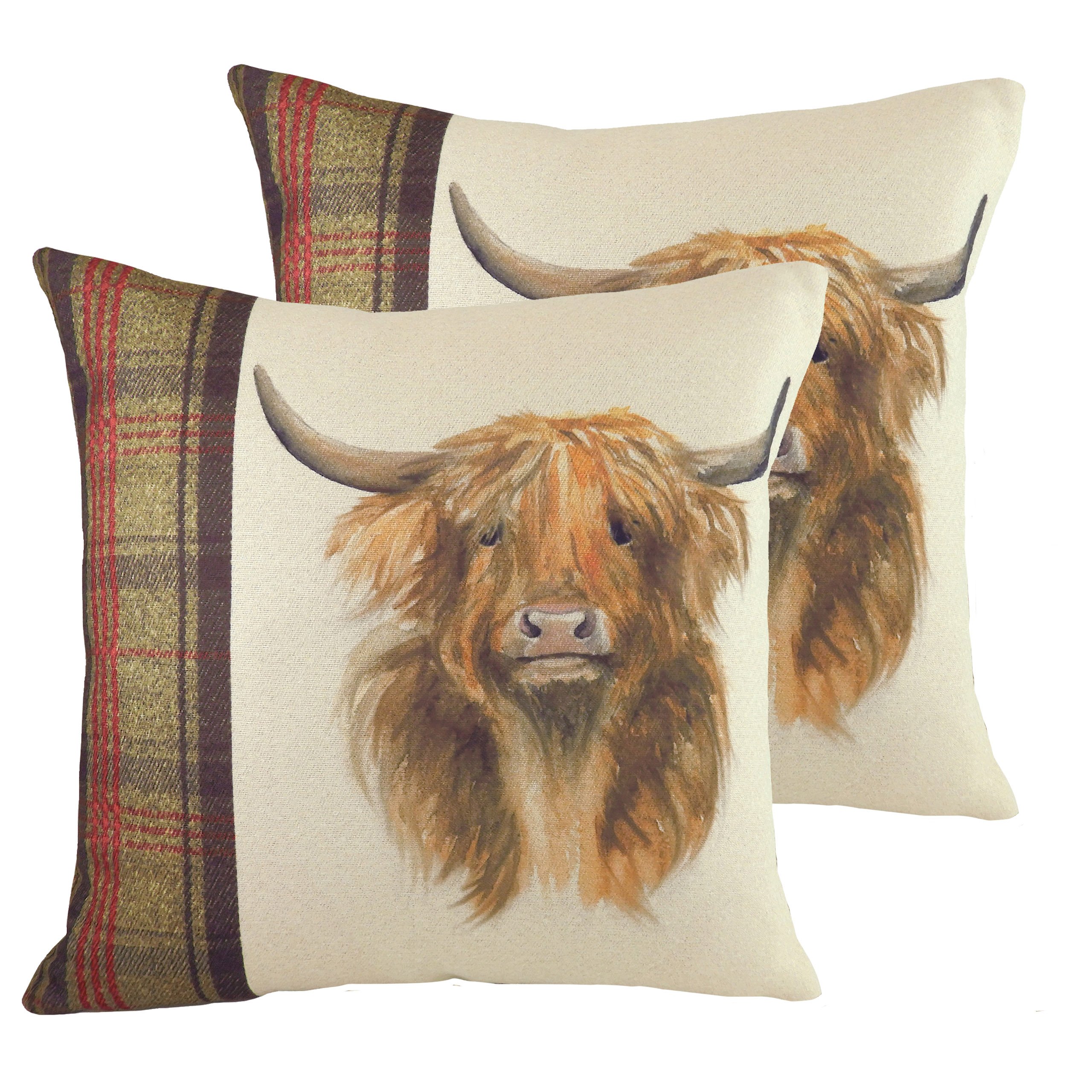 Hunter Highland Cow Cushions (Twin Pack)