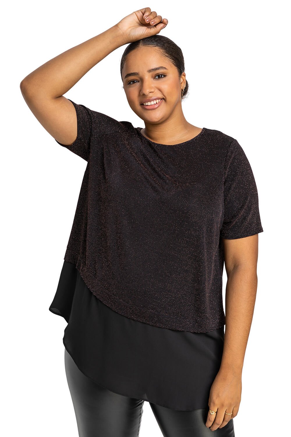Curve Sparkle Overlay Top