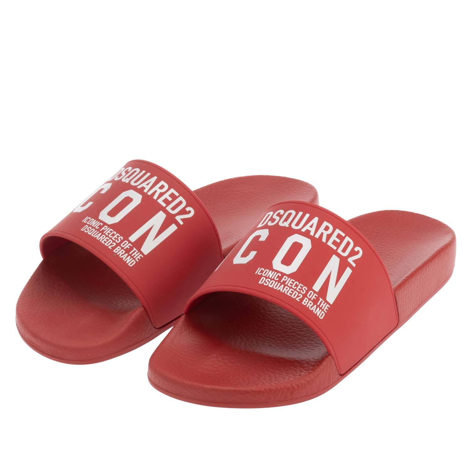 Men's DSquared2 Dune Sliders in Red