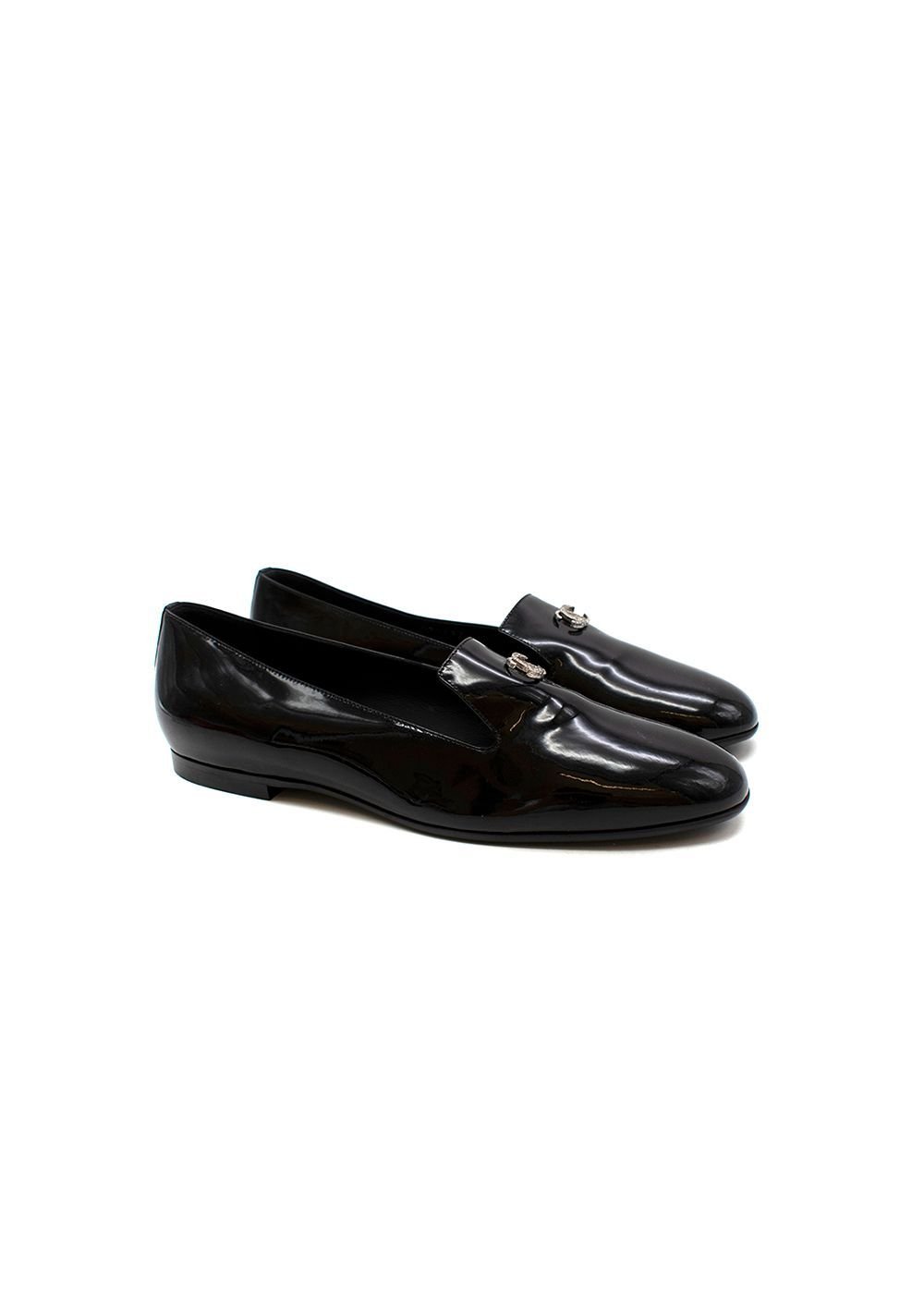 Black Patent Calf Leather CC loafers