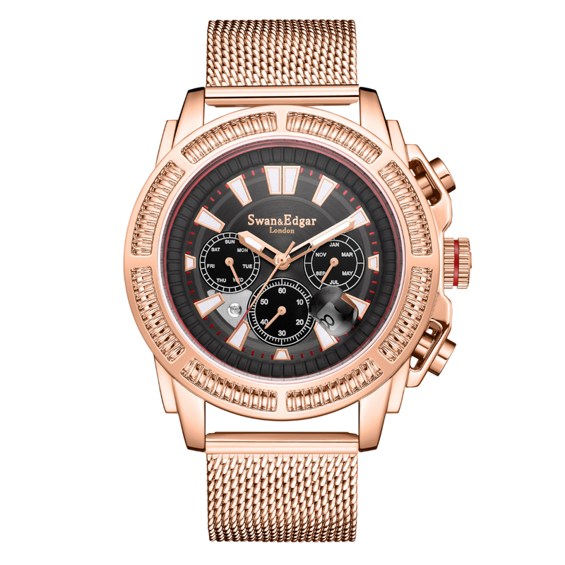 Limited Edition Swan & Edgar Hand Assembled Noble Automatic Rose Black ...