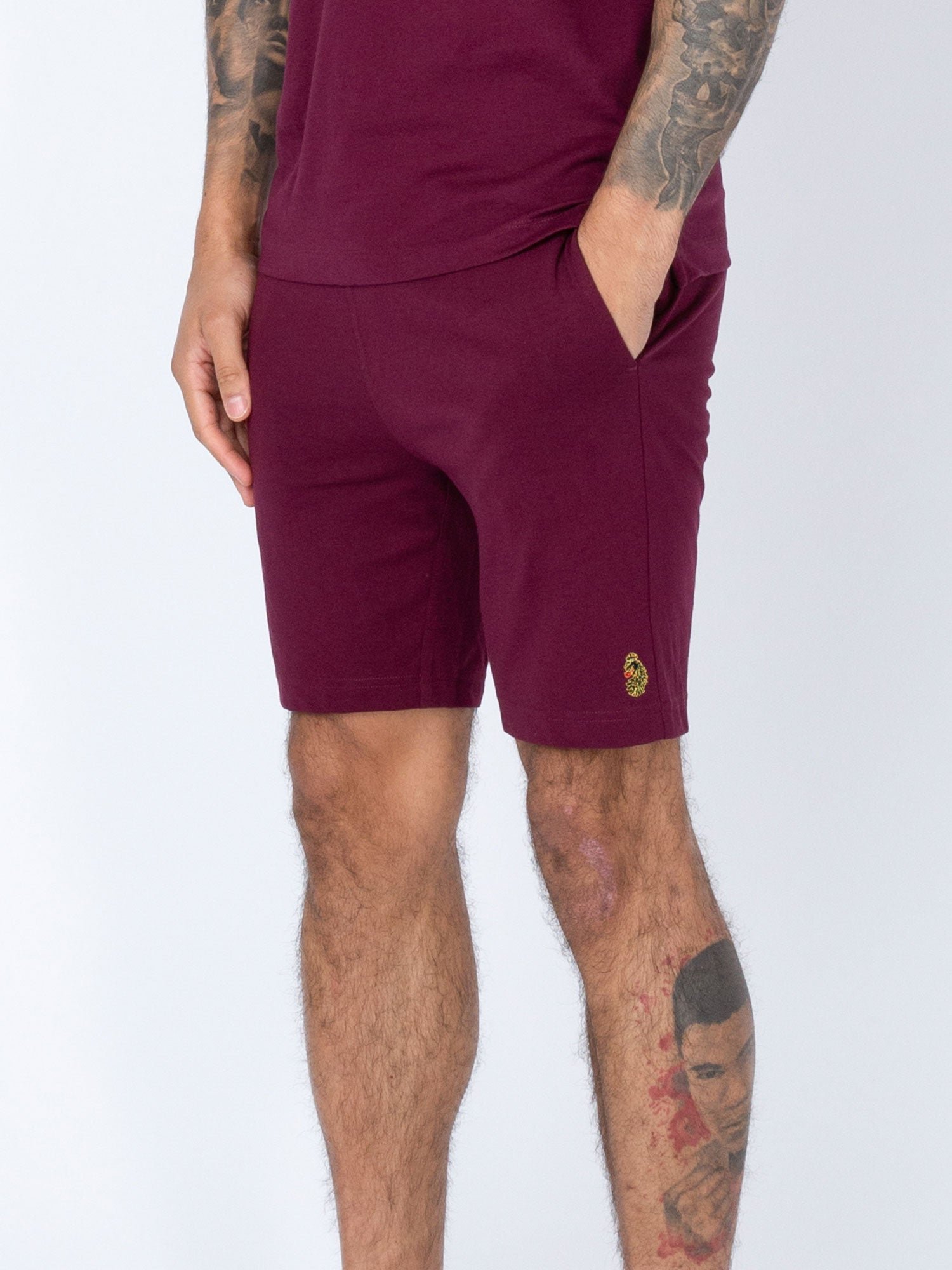 Luke 1977 Men's Trouser Sweat Shorts in Claret