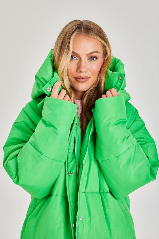 Bright Green Puffer Jacket