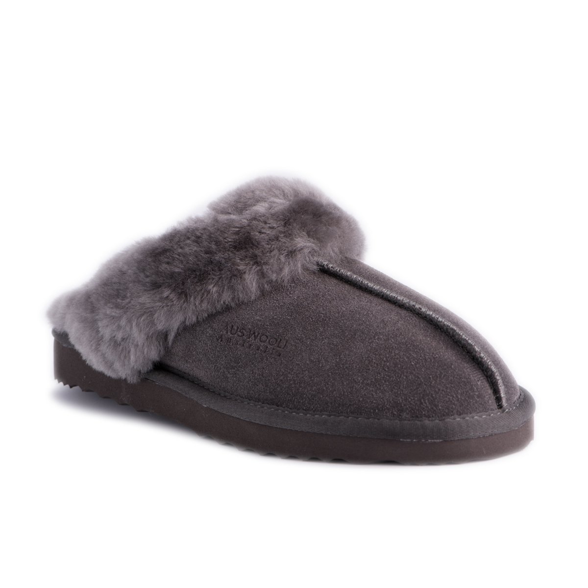 Aus Wooli "Sydney" Australia Sheepskin Wool Sydney Slippers, Grey