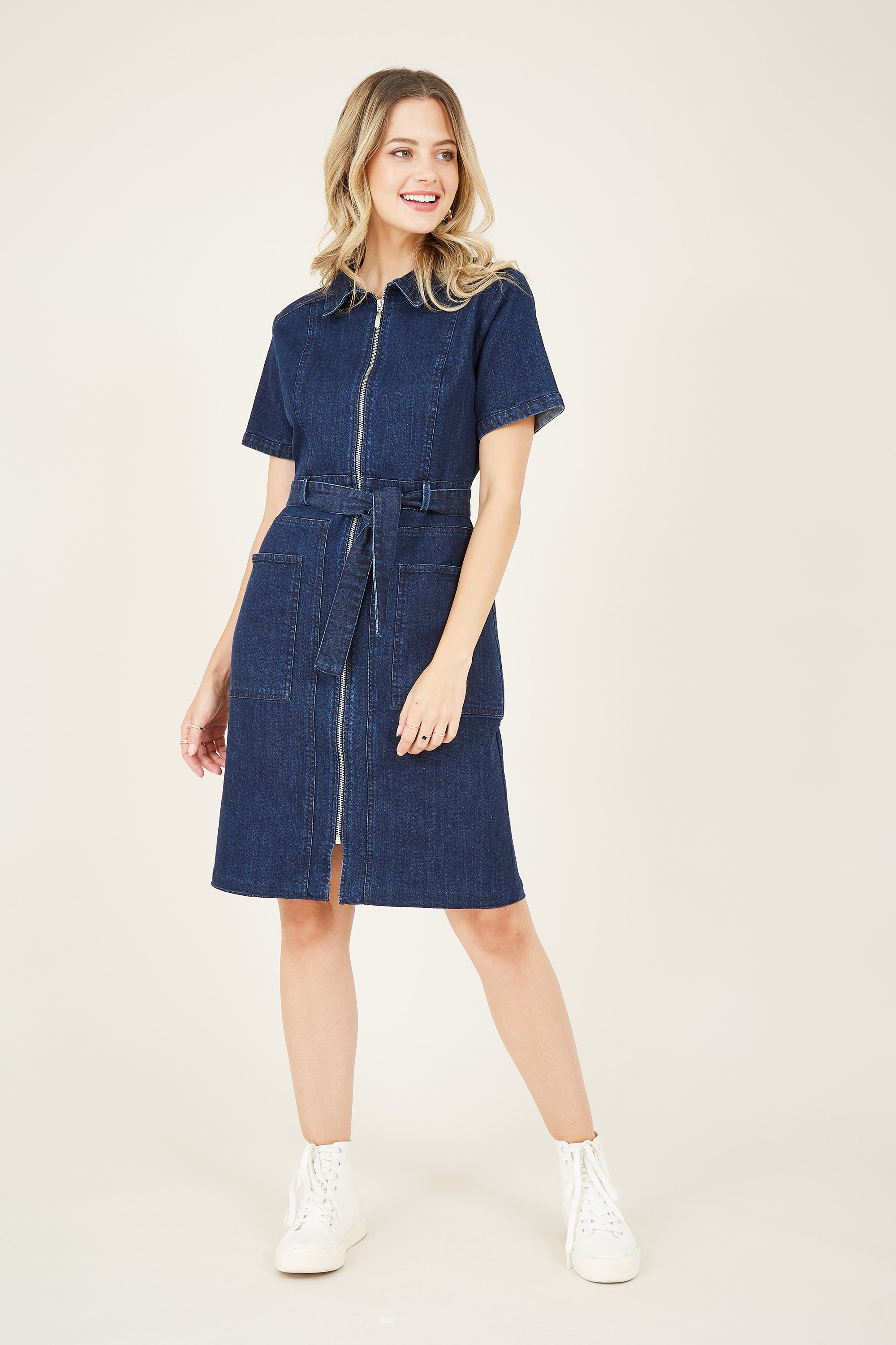 Zip Shirt Dress