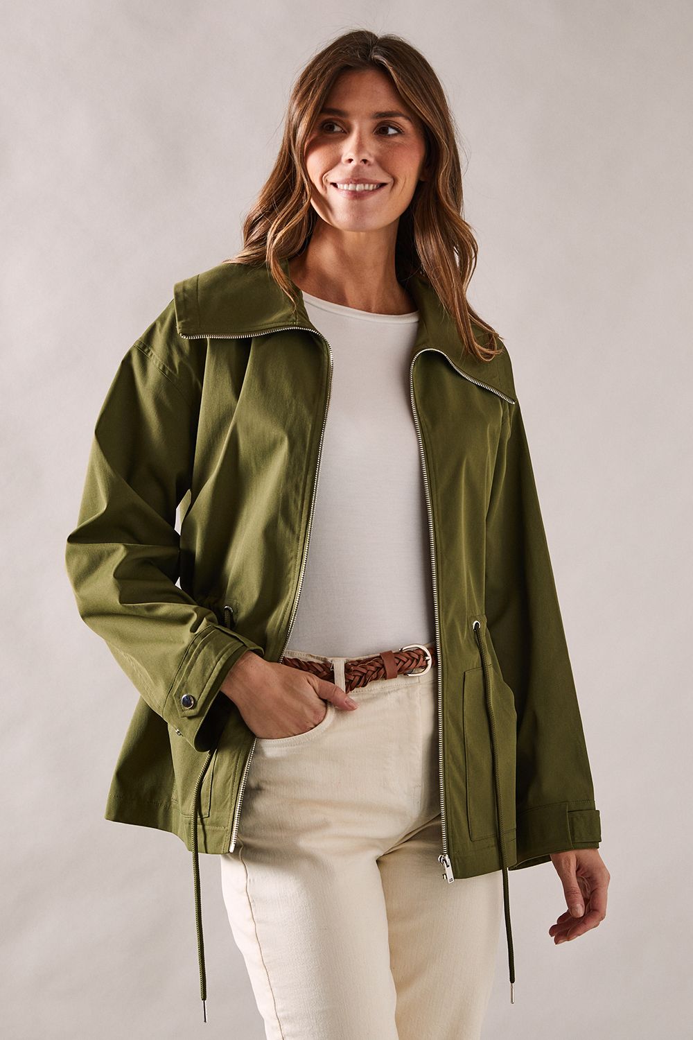 Premium Drawstring Trench Coat