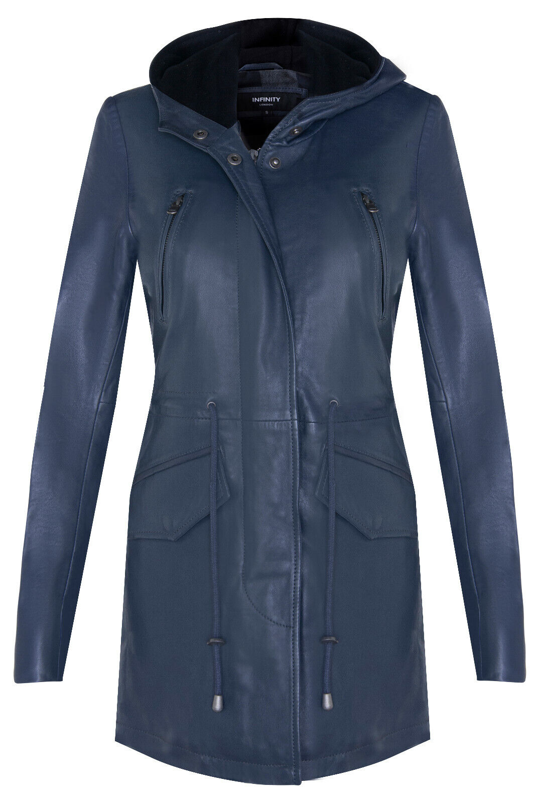Medium length women's parka jacket with hood - Oakengates