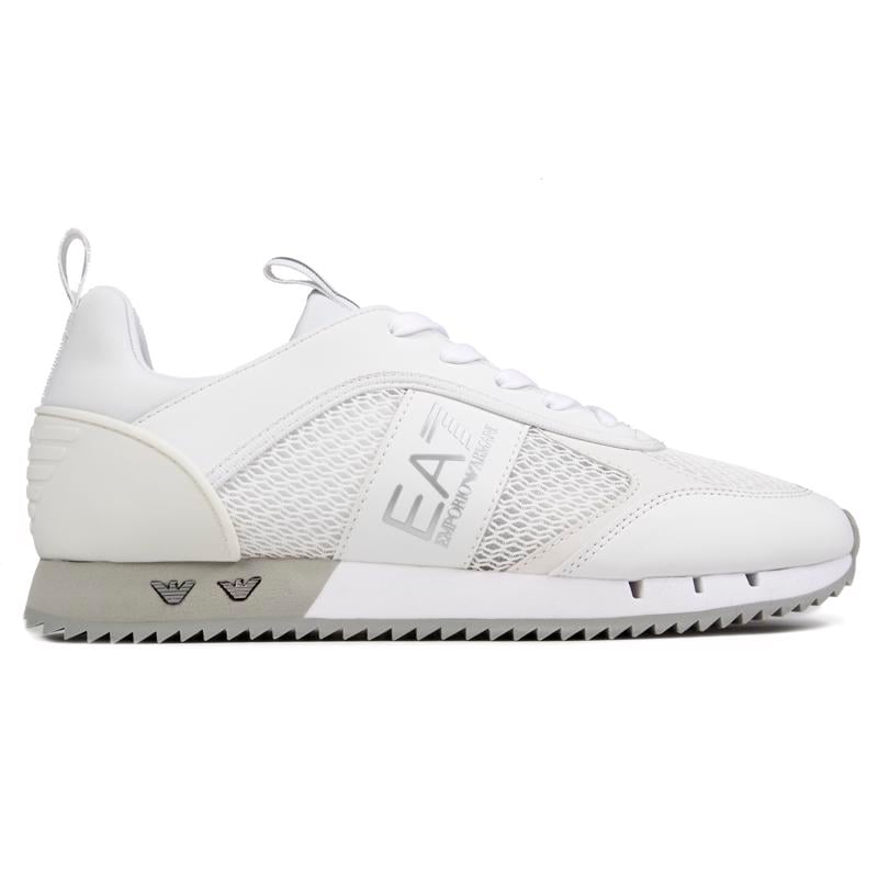 Ea7 B&w Mesh Run Trainers