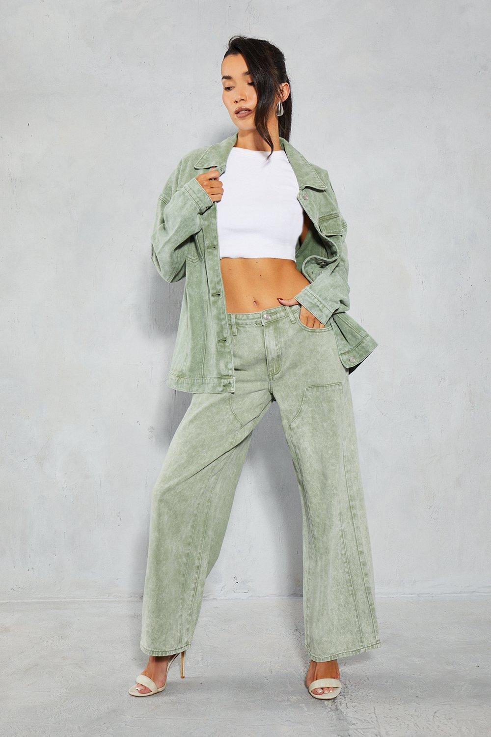 Denim Acid Wash Seam Detail Jean