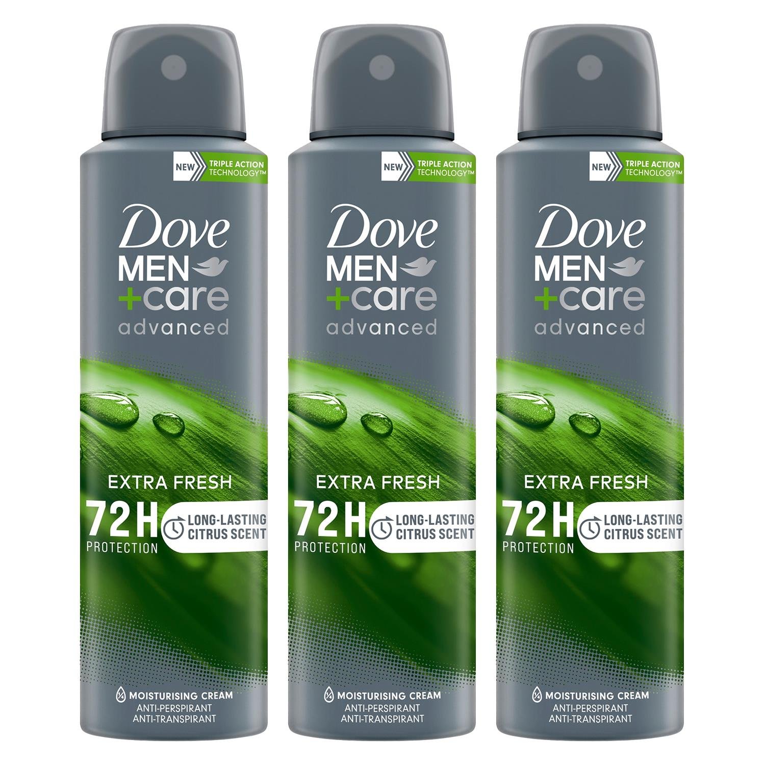 Dove Men+Care Antiperspirant Deodorant 72H Protection Extra Fresh 150 ...