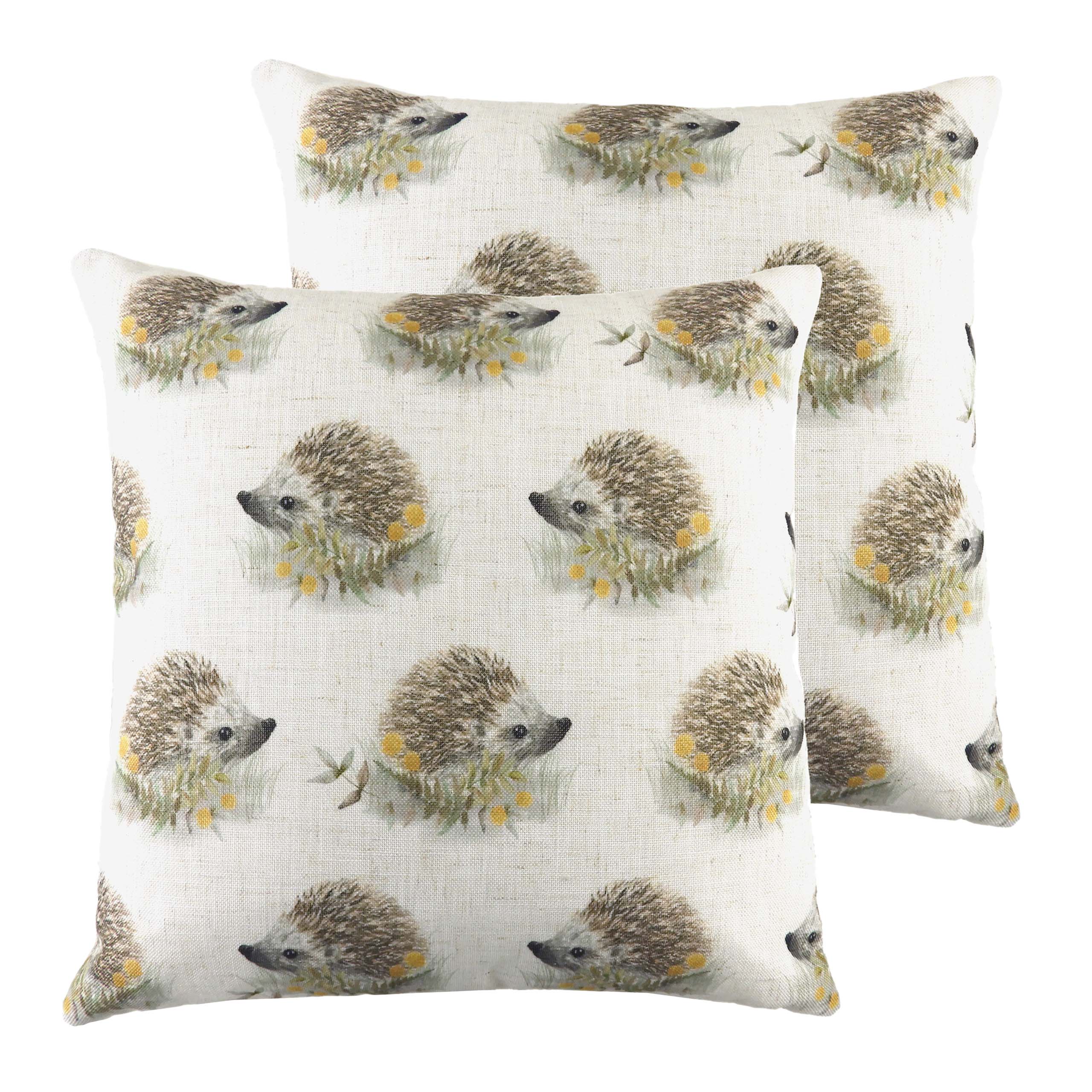 Woodland Hedgehog Cushions (Twin Pack)