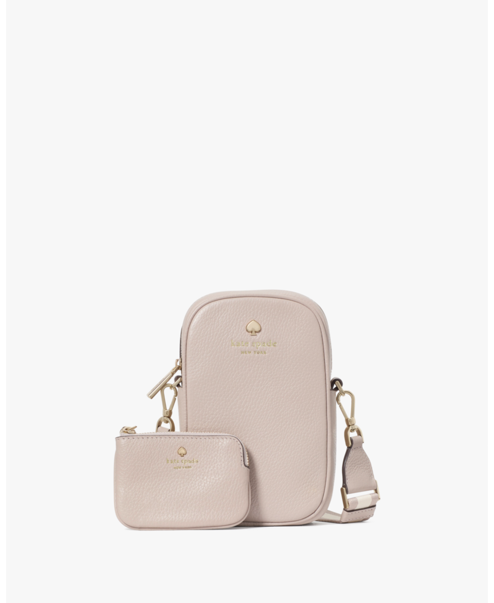 Emma Pebbled Leather North South Phone Crossbody