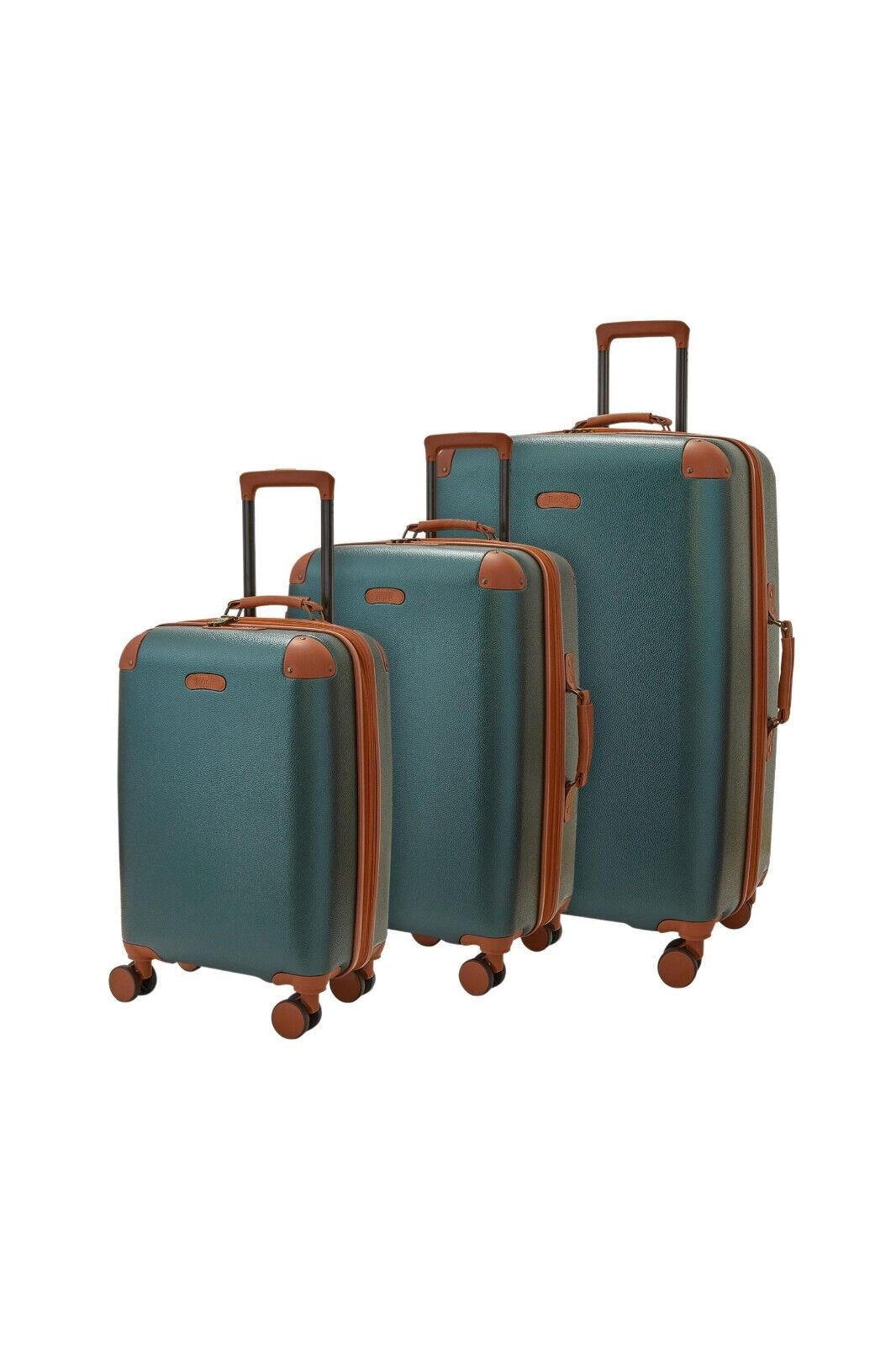 Hard Shell Emerald Green Classic Suitcase Cabin Luggage Set