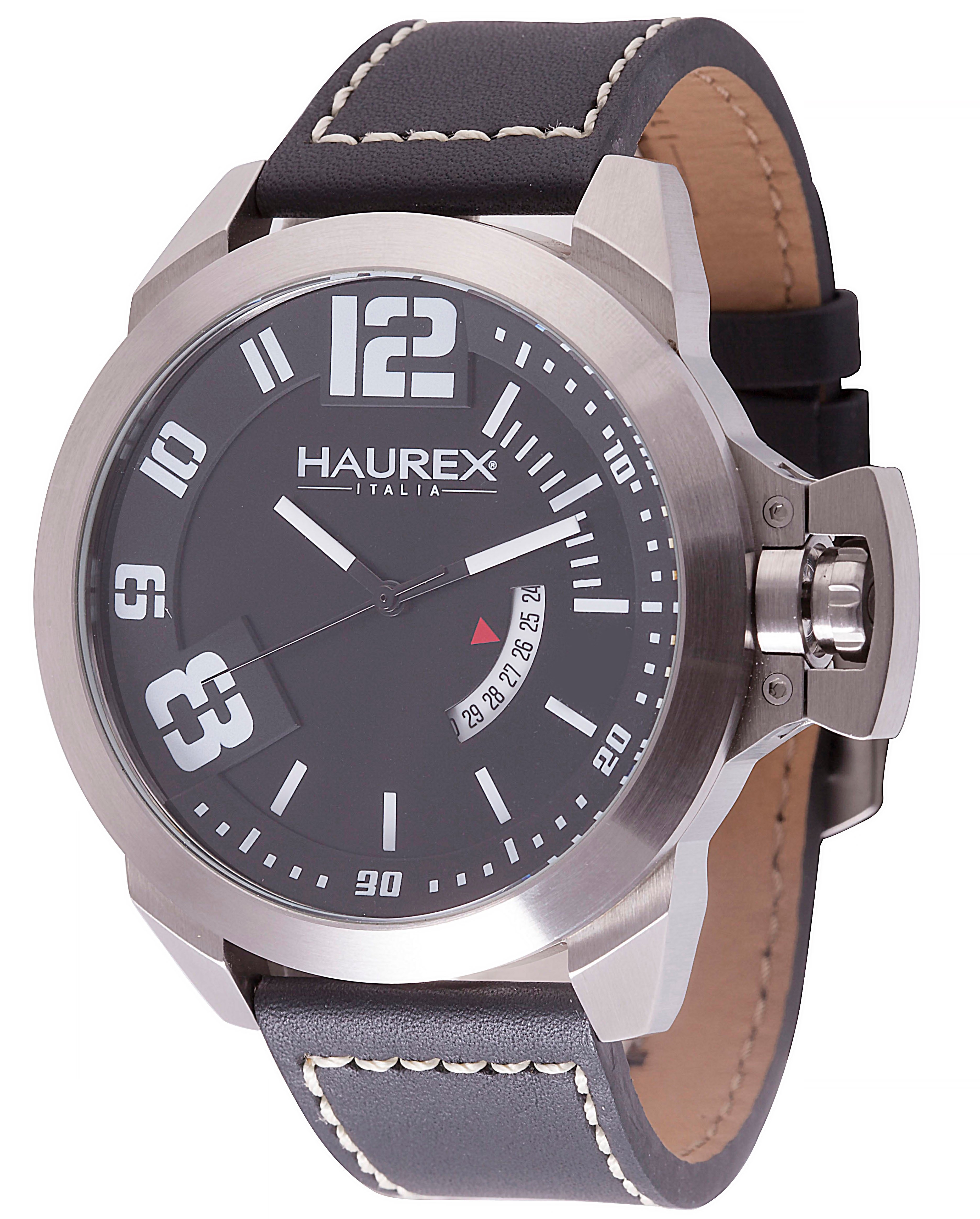 Haurex italy:storm black dial watch