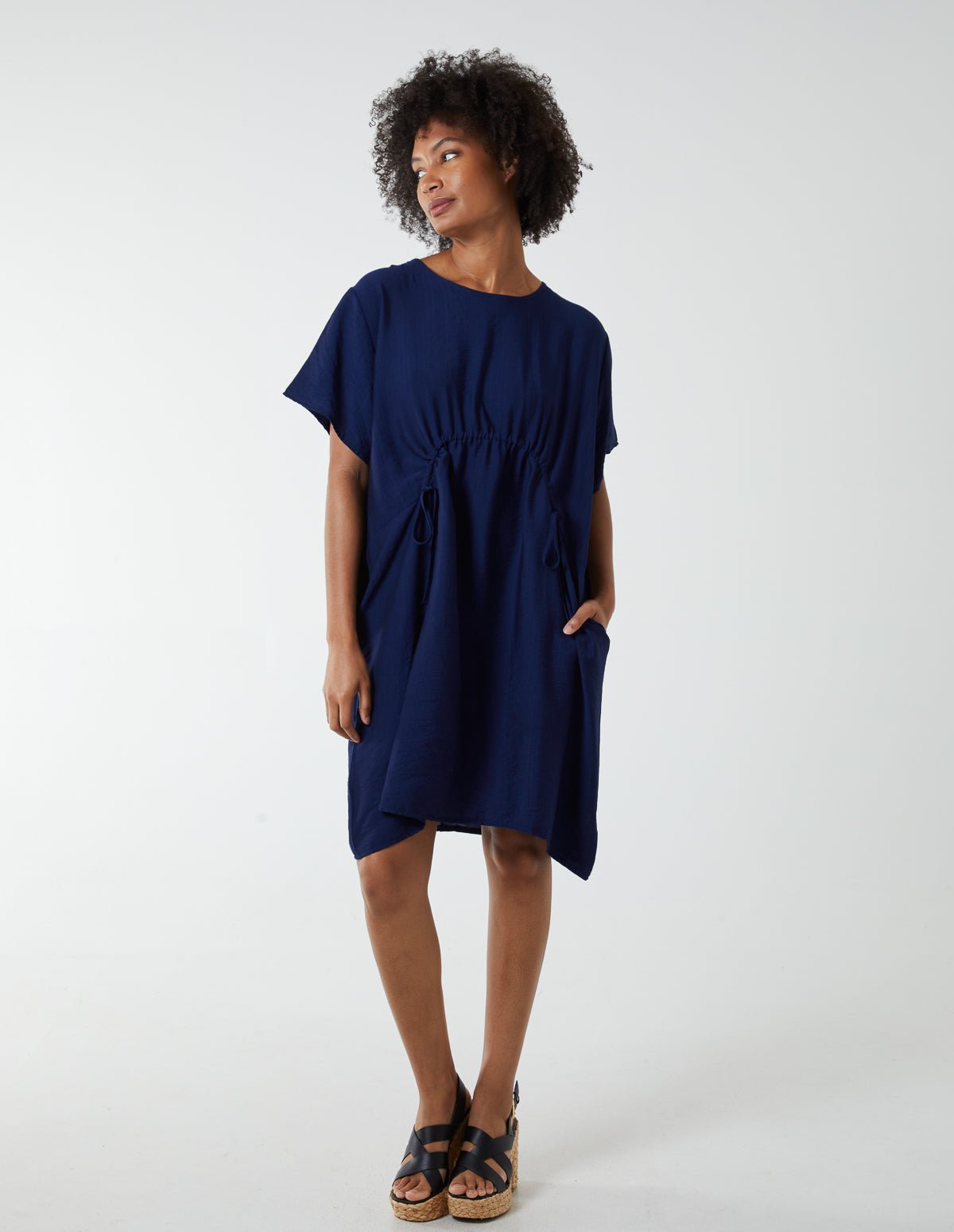 Cocoon Dress With Side Pockets
