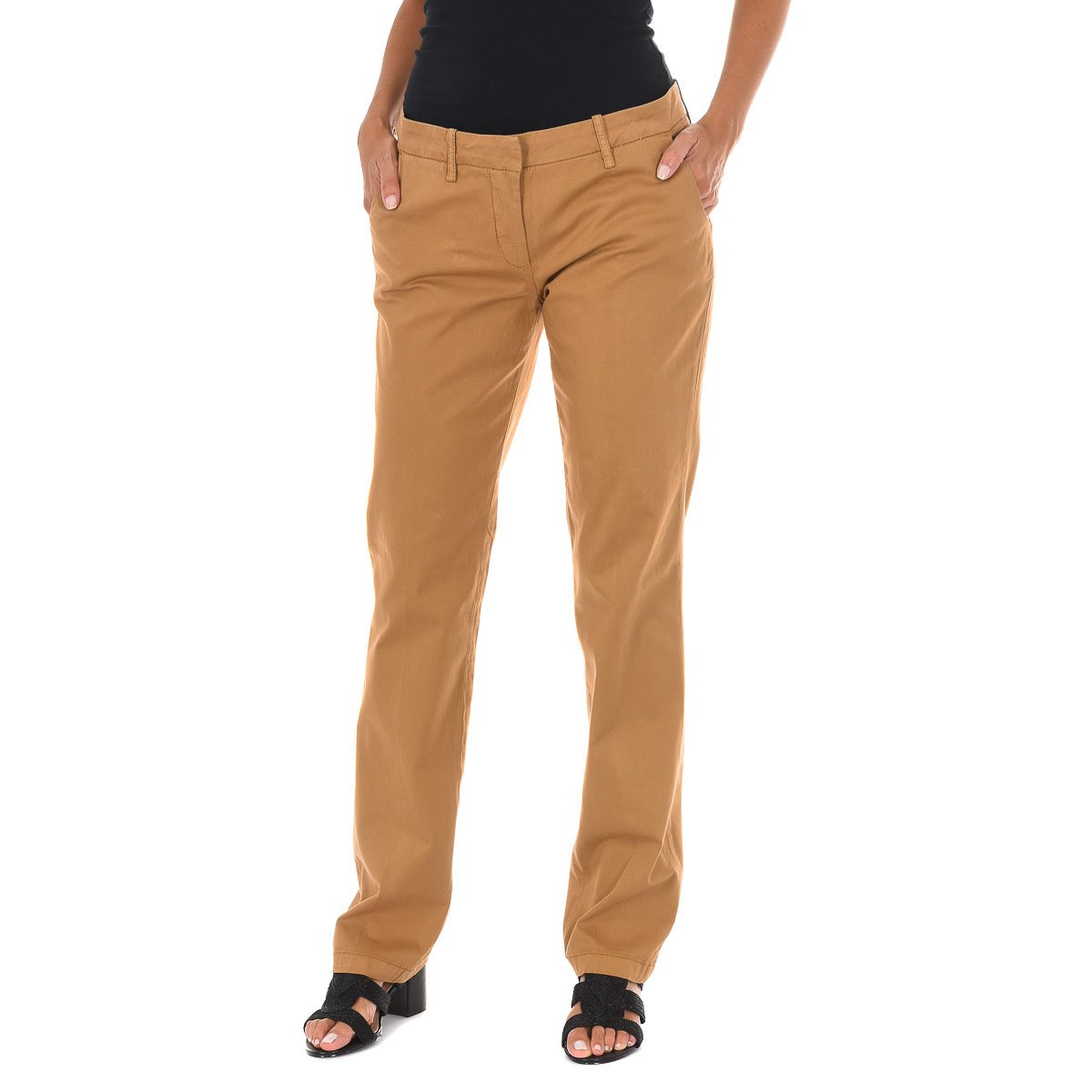 Long Chinese style pants with straight hems 70DBF0028-G069 woman