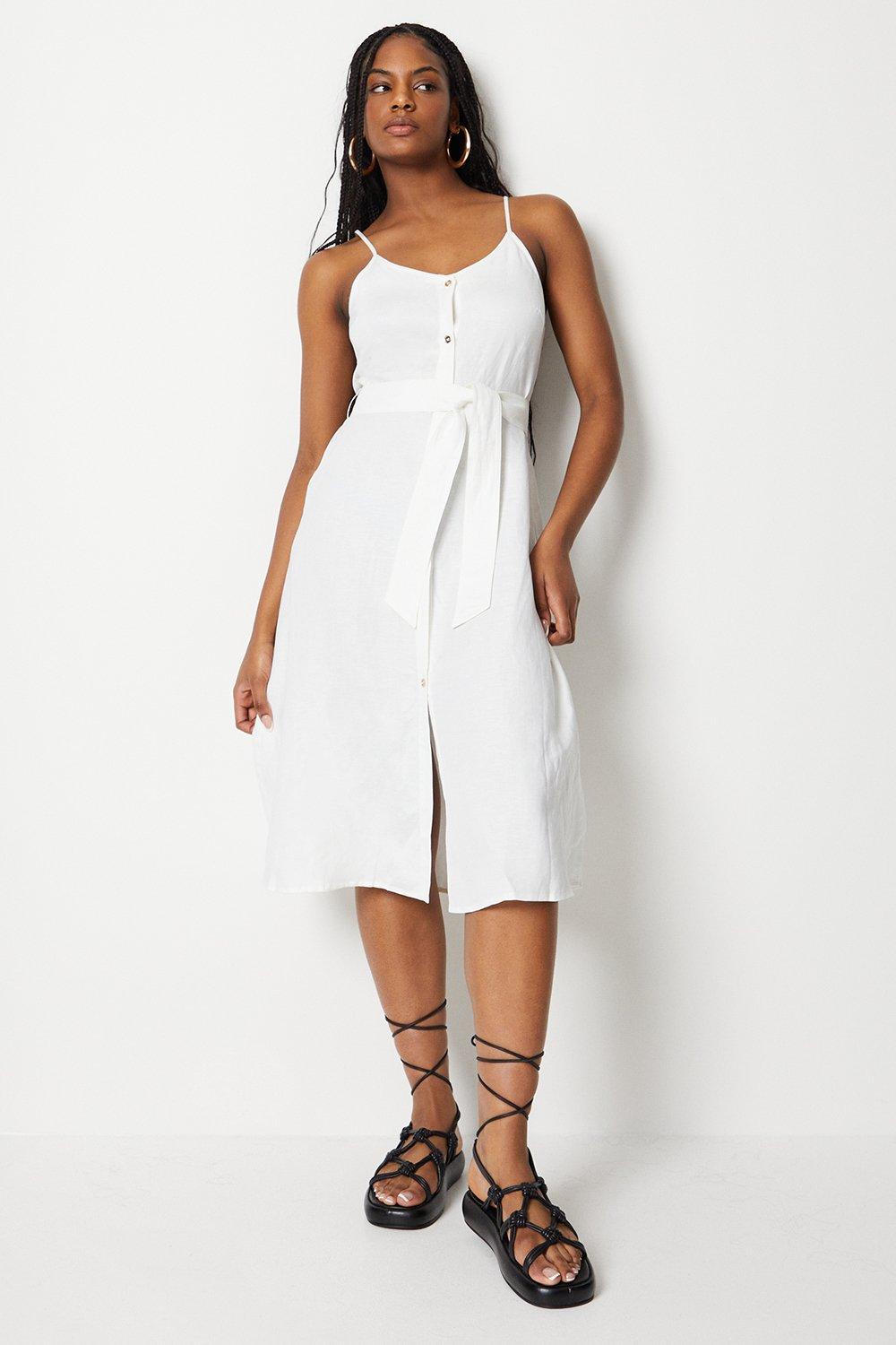 Linen Button Through Sundress