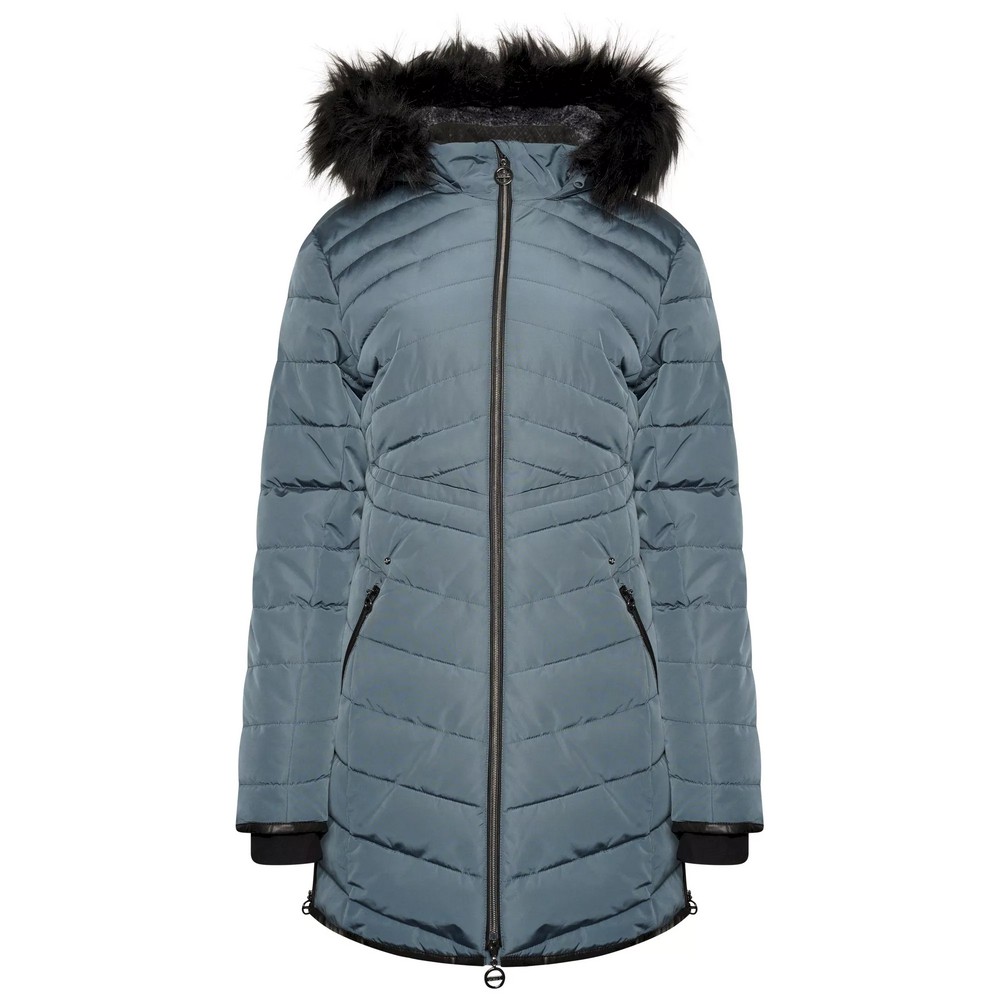 Dare 2B Womens/Ladies Striking III Long Length Padded Jacket (Orion Grey)