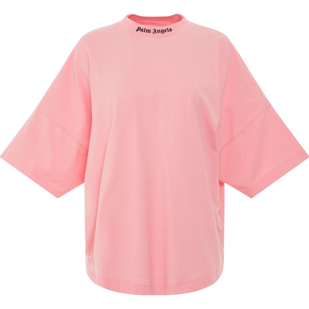 Palm Angels Classic Logo Oversized Pink T-Shirt
