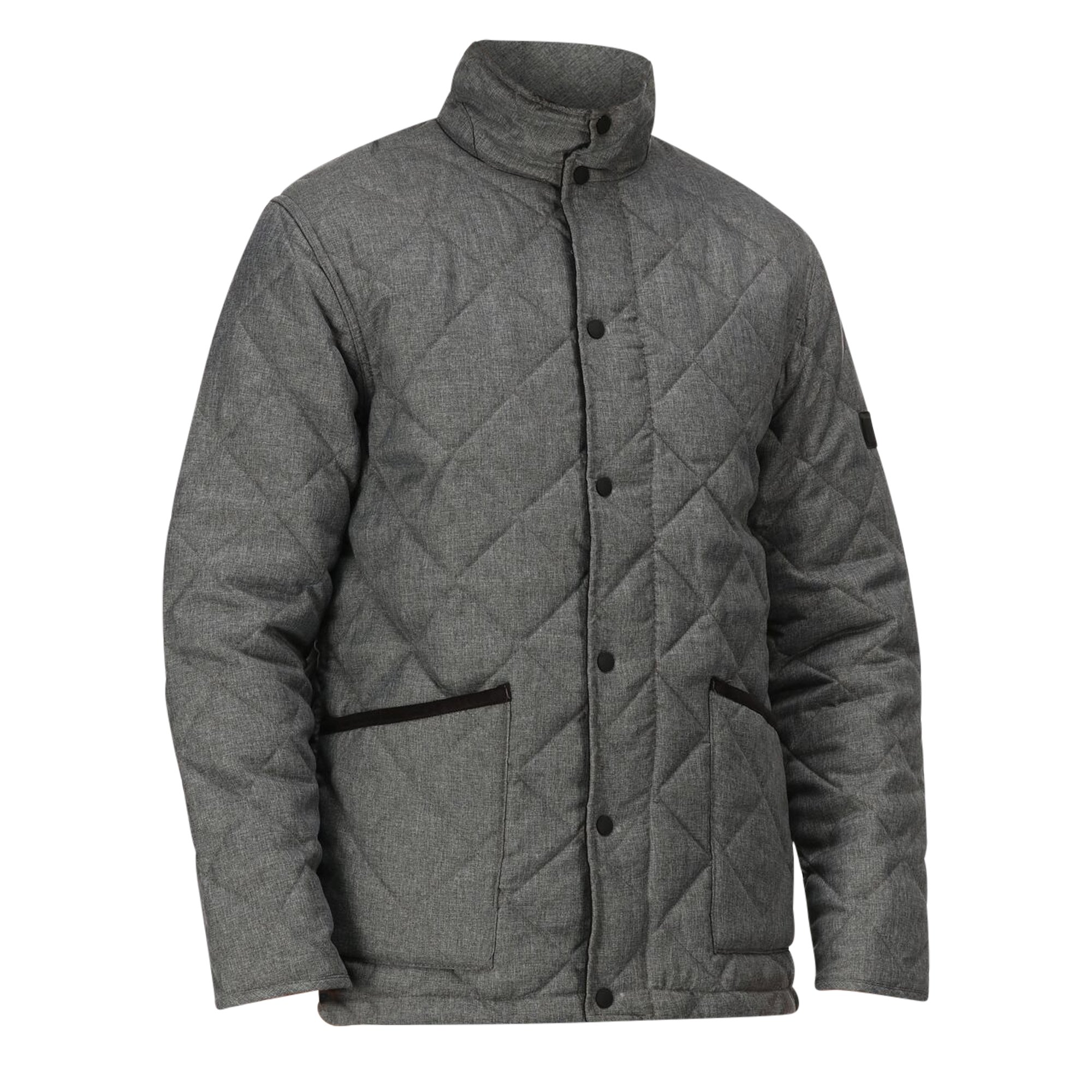 Regatta Mens Londyn Wool Effect Padded Jacket (Dark Grey Marl)