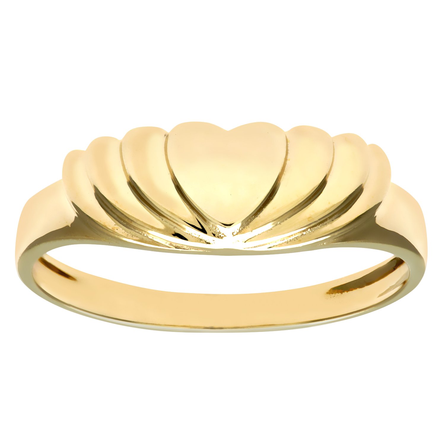 9ct Yellow Gold Ladies Heart Ring