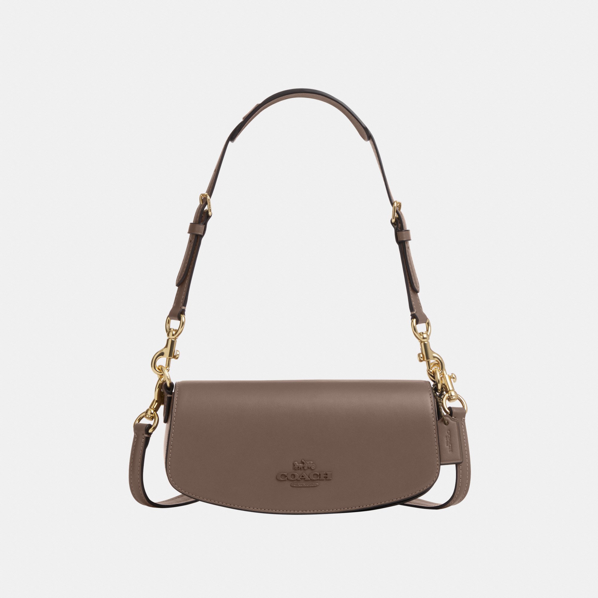 Andrea Small Shoulder Bag in Smooth Leather with Tonal Hardware