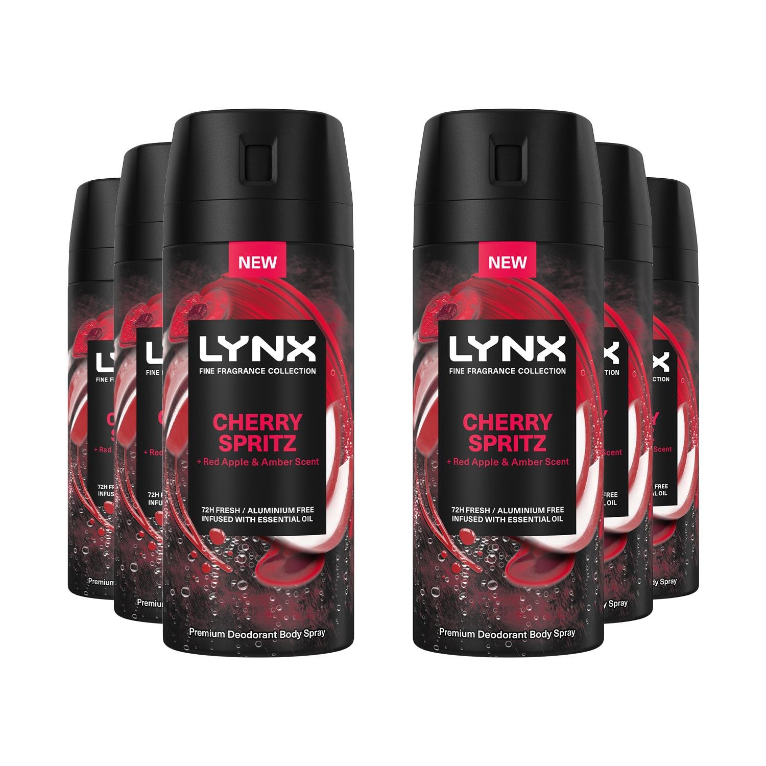 Lynx Men Deodorant Body Spray Cherry Spritz with 72Hrs Freshness 150ml ...