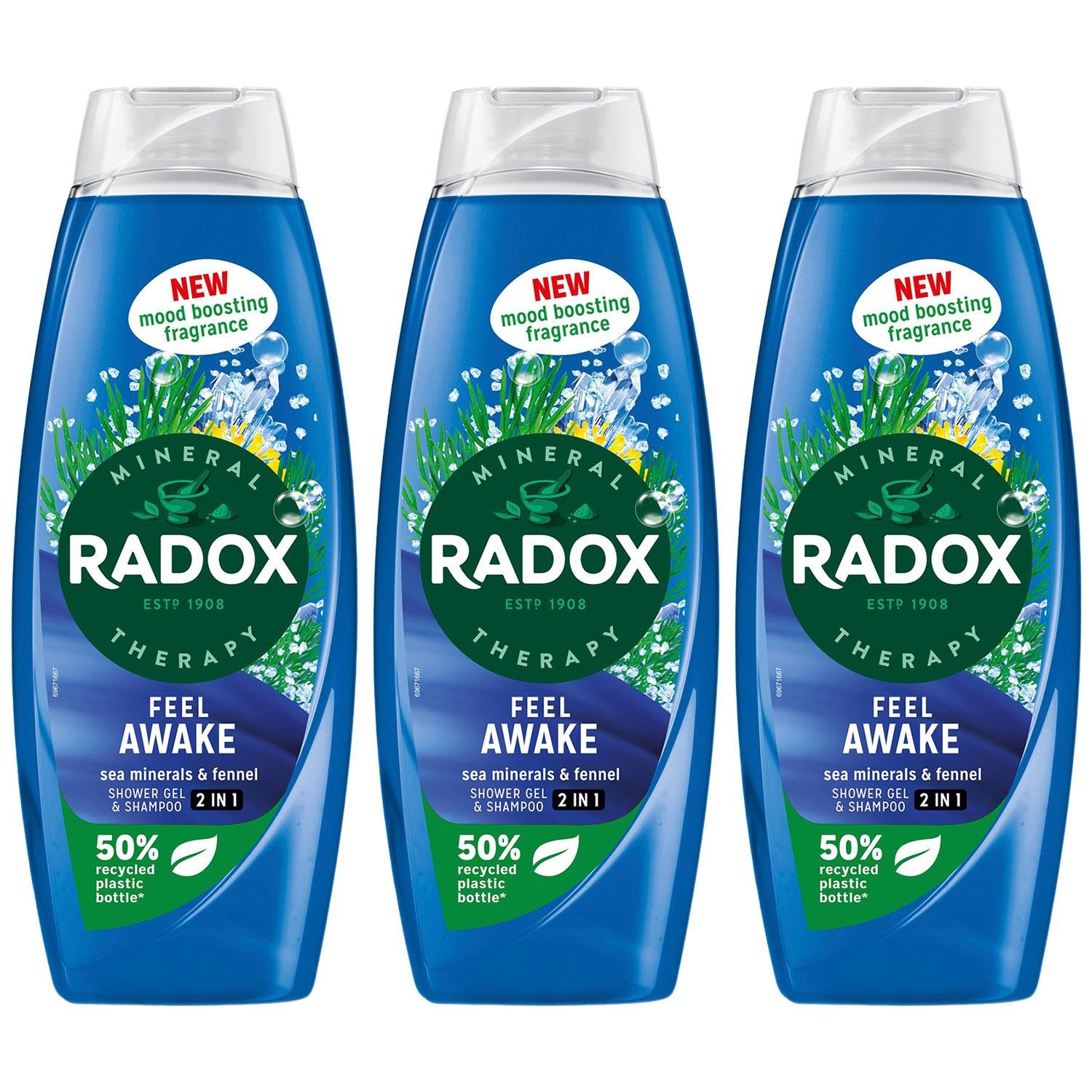 Radox Body Wash & Shampoo 2in1 Feel Awake Men with Fennel & Sea ...