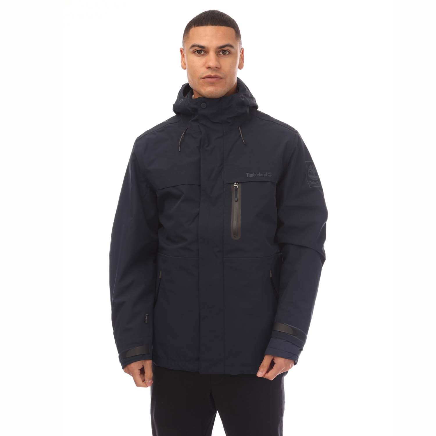Men's Timberland Benton Super Waterpoof 3 in 1 Down Jacket in Navy