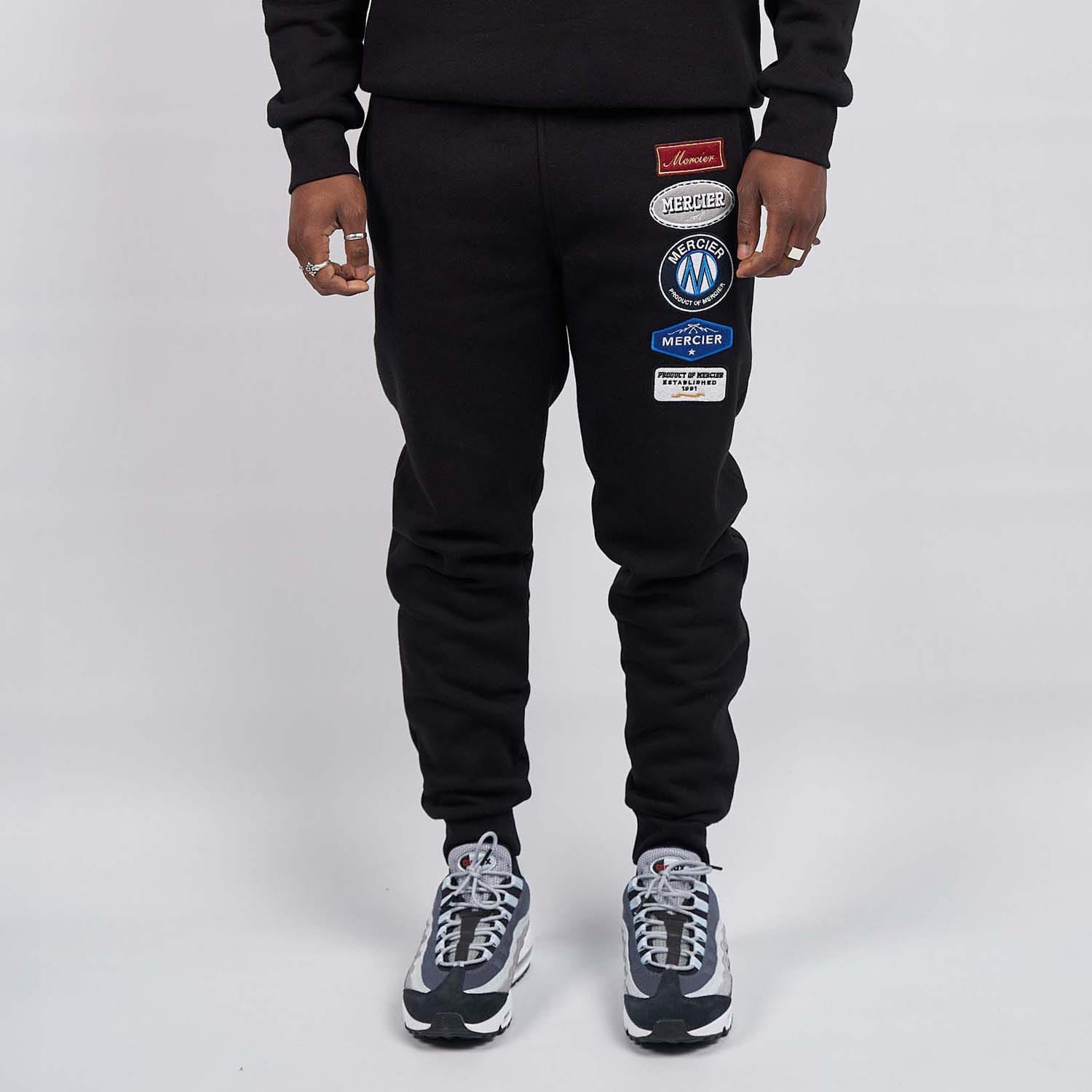 Men's Mercier Hybrid Badge Joggers in Black