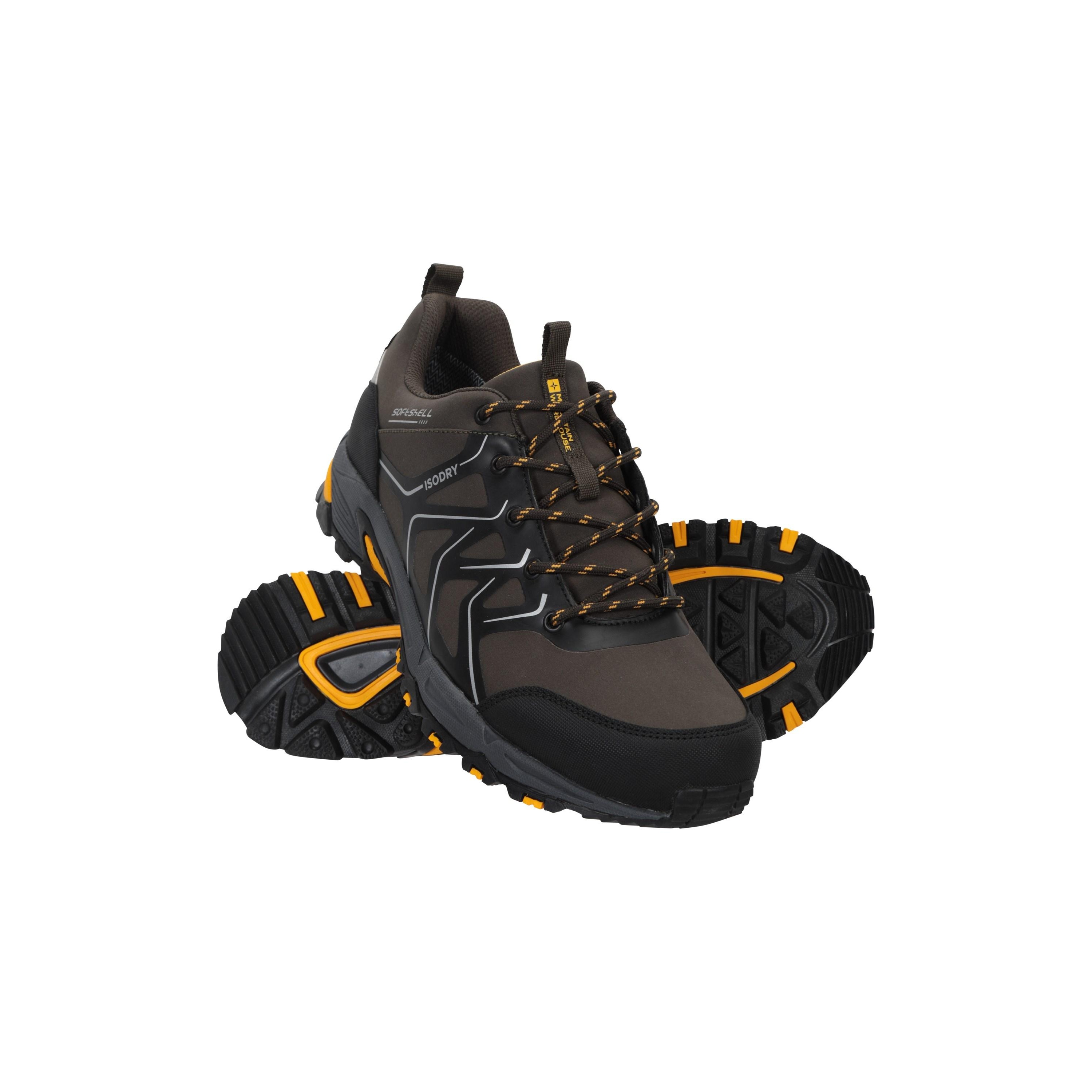 Mountain Warehouse Mens Shadow Softshell Waterproof Walking Shoes (Green)