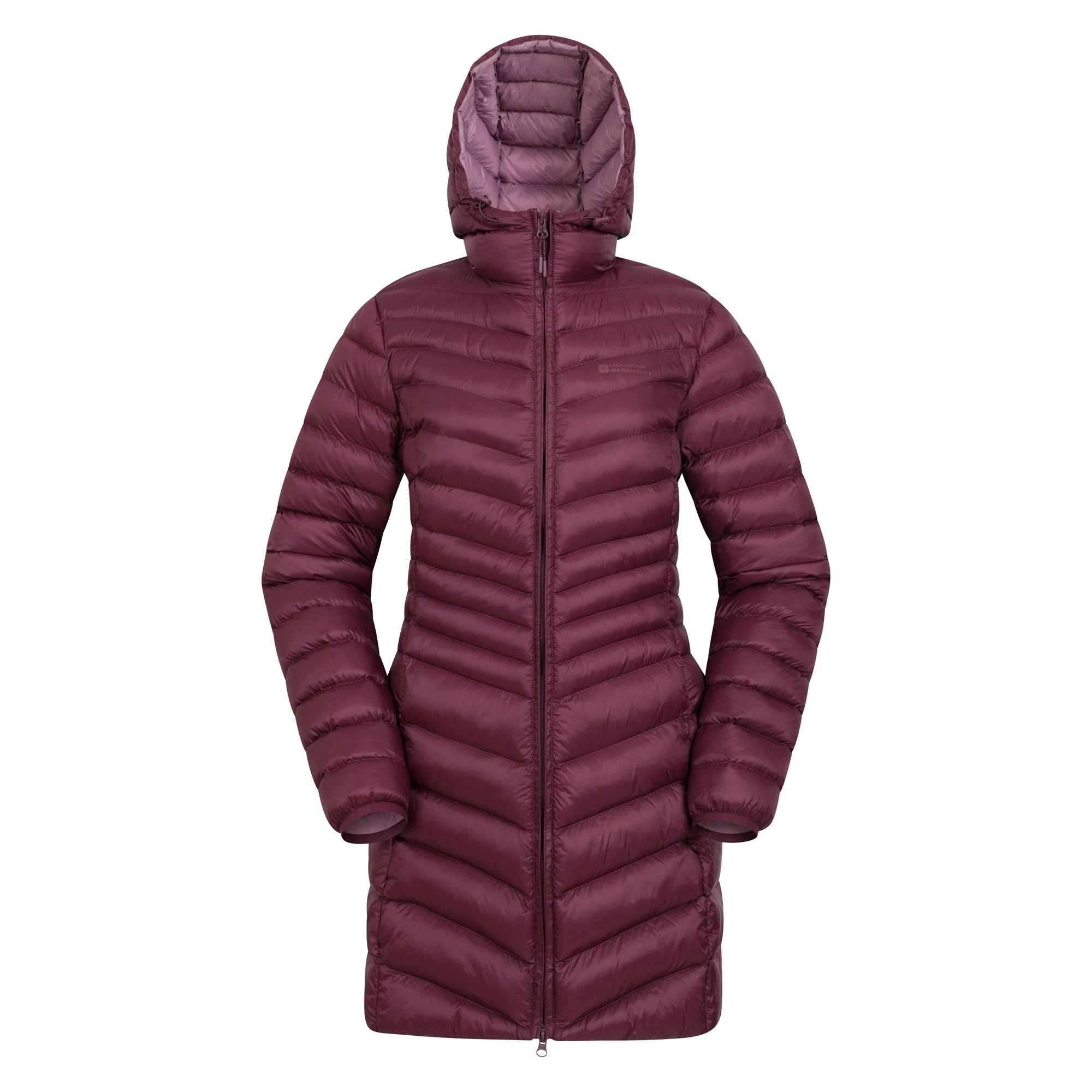 Mountain Warehouse Womens/Ladies Florence Long Padded Jacket (Burgundy)