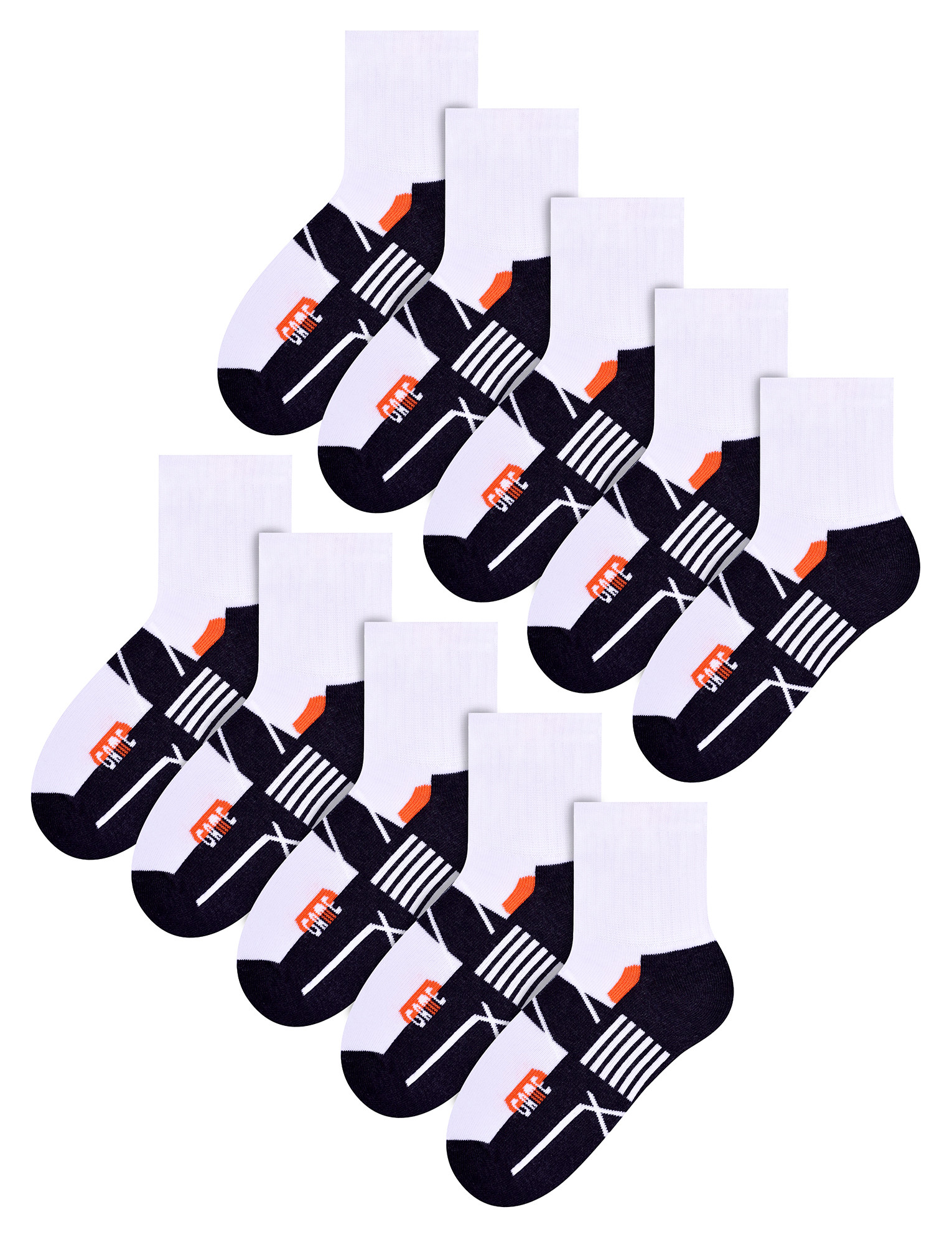 10 Pair Multipack Boys PE Socks | Steven | Breathable Low Cut White ...