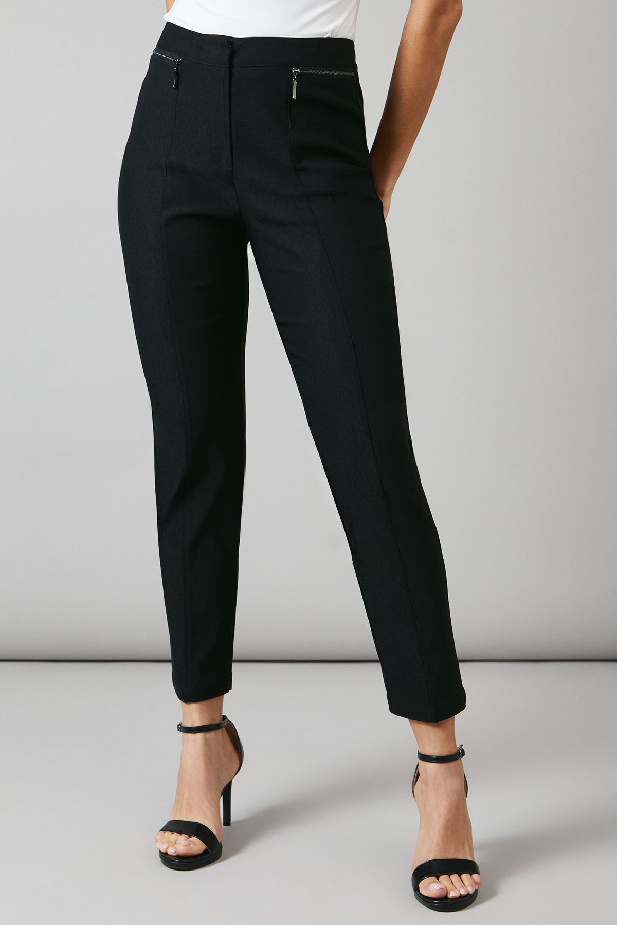 Black Tapered Seam Detail Trouser