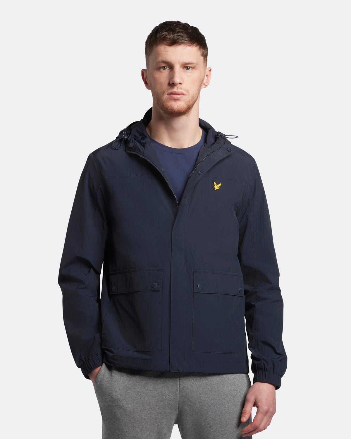 Lyle & Scott Hooded Pocket Jacket in Navy