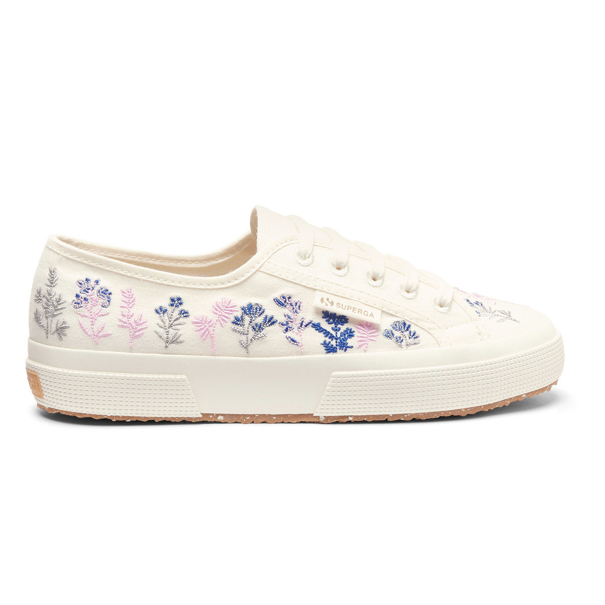 Superga Womens/Ladies 2750 Flowers Organic Cotton Trainers (White ...