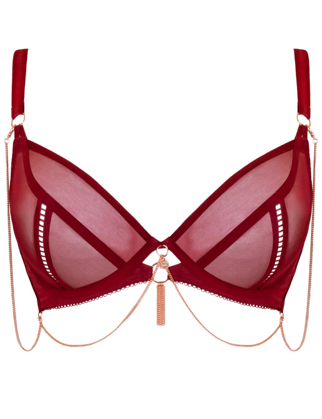 Scantilly by Curvy Kate Unchained Plunge Bra - Deep Red