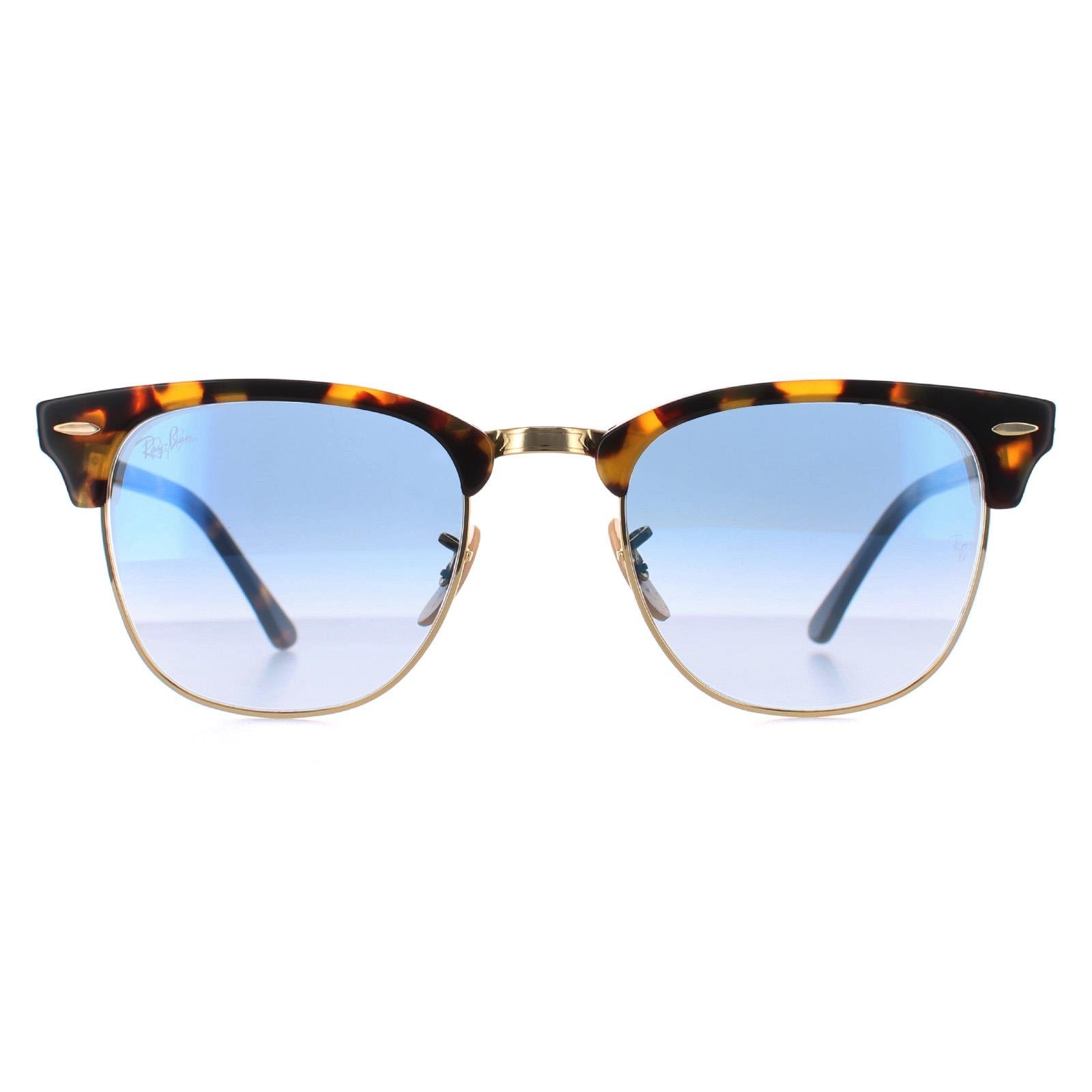 Ray-Ban Square Unisex Gelb Havanna Hellblau Gradient Clubmaster 3016