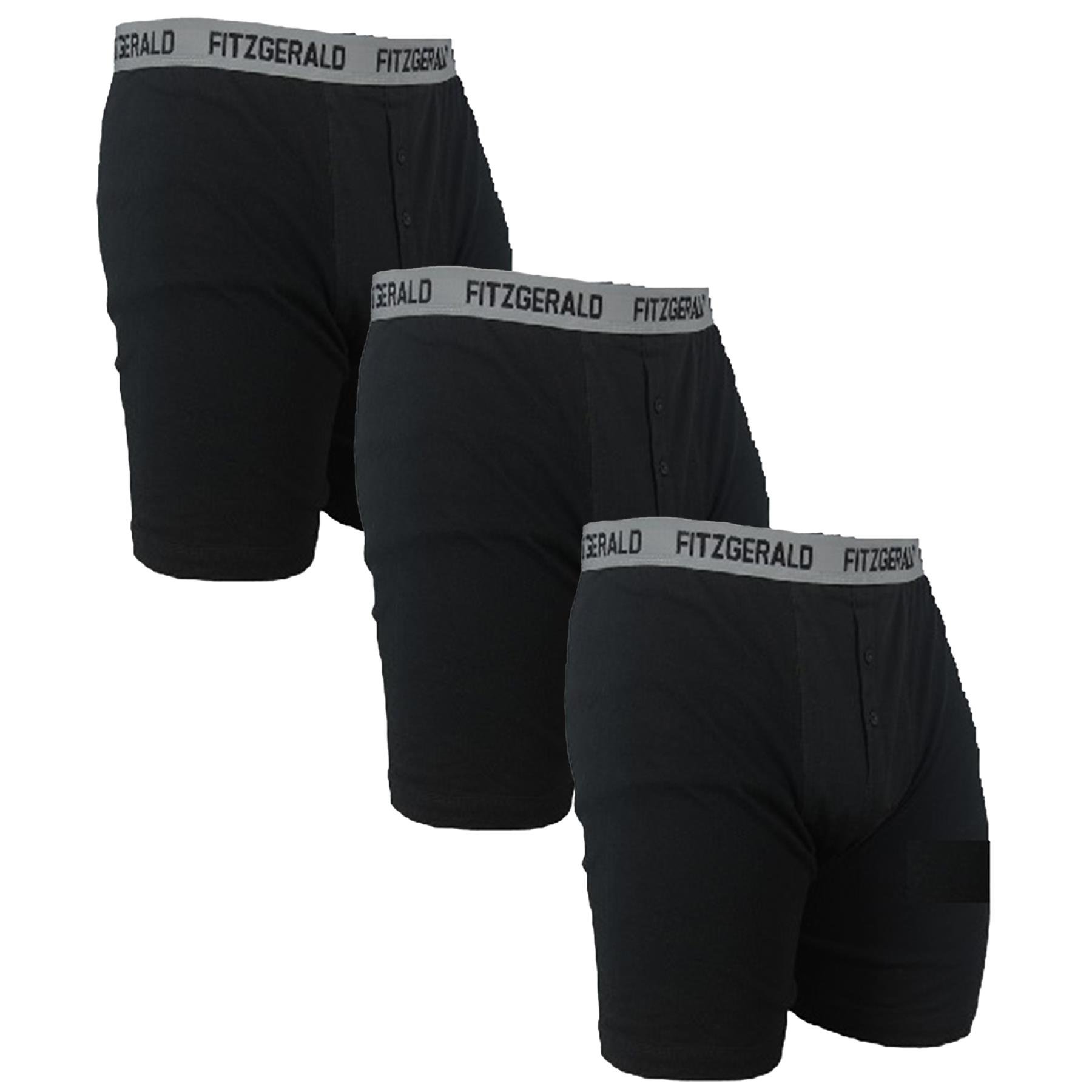 Fitzgerald London 3 Pack Mens Boxer Shorts Plus Size Underwear