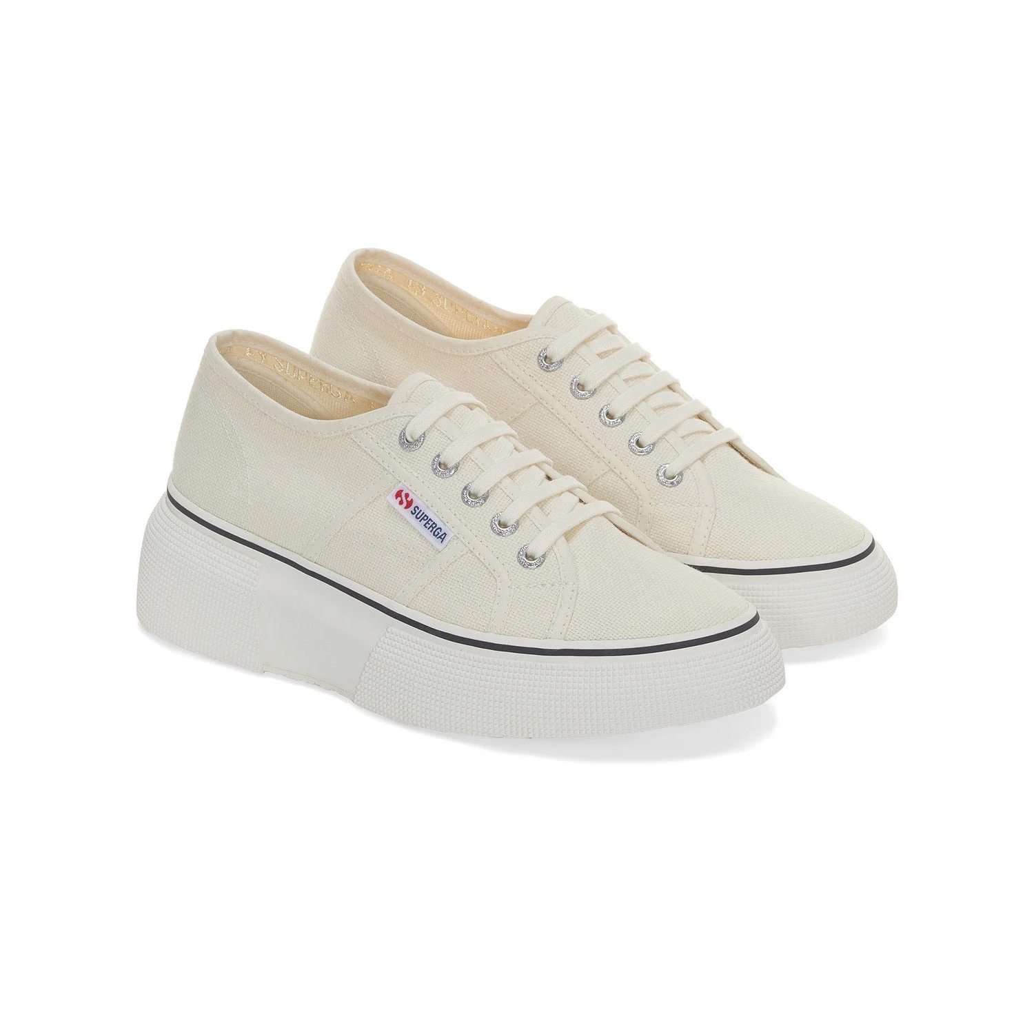Superga Womens/Ladies 2287 Bubble Line Trainers (Natural Beige/Avorio)