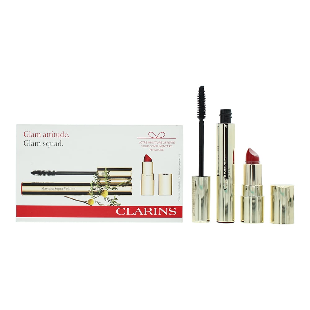 Clarins Glam Squad Gift Set - Supra Volume Mascara 8ml + Mini Joli ...