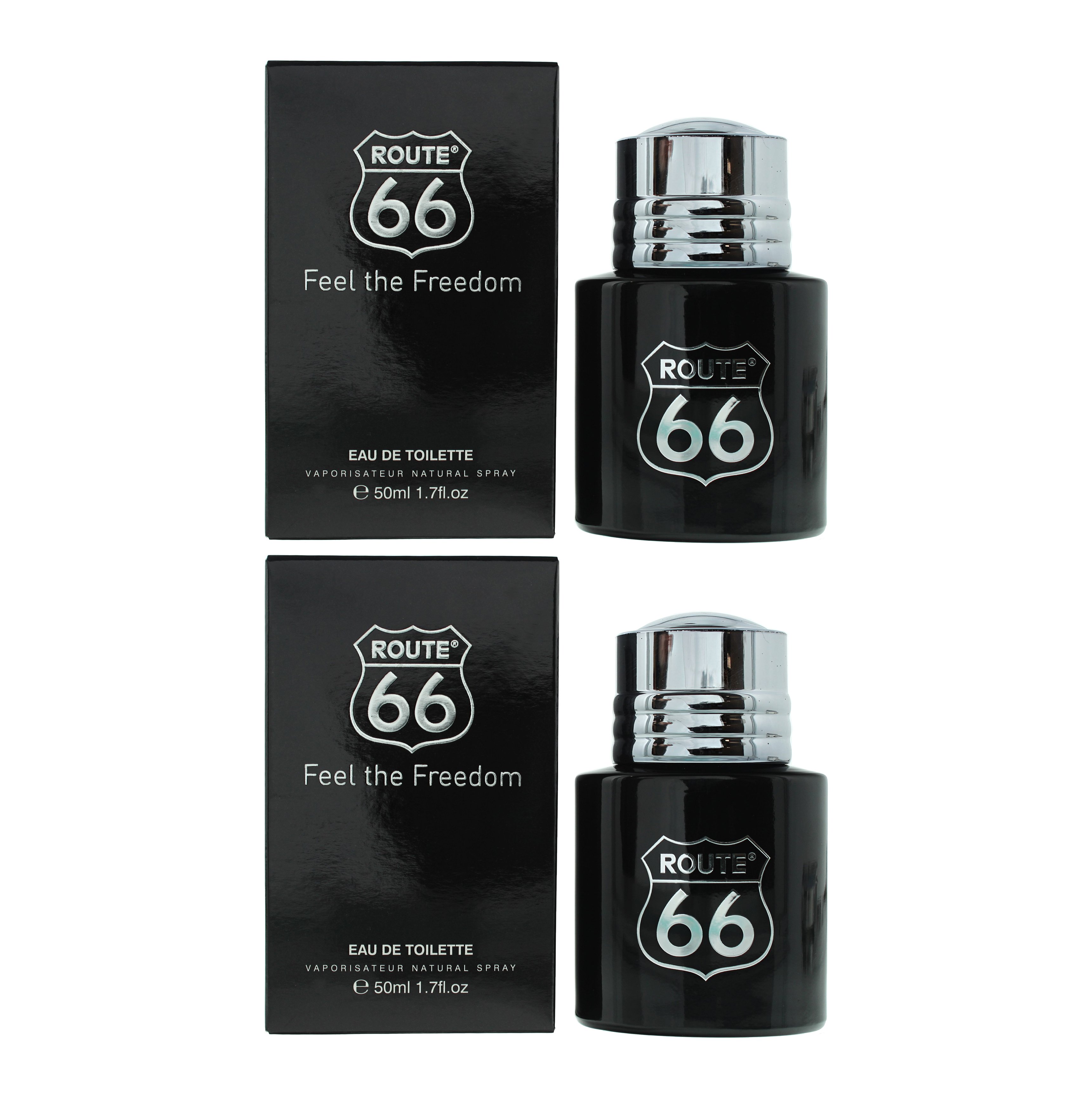 Route 66 Feel The Freedom Eau De Toilette 50ml x 2