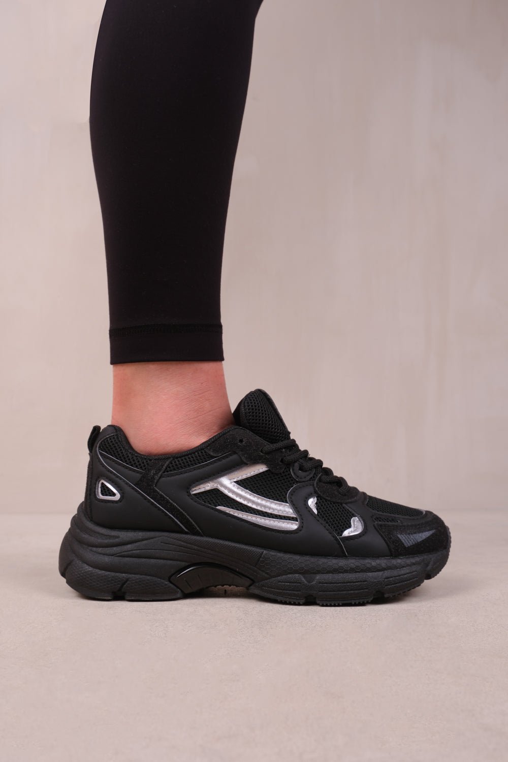 Where's That From Womens Flex Fashion Lace Up Trainers With Mesh Detail ...